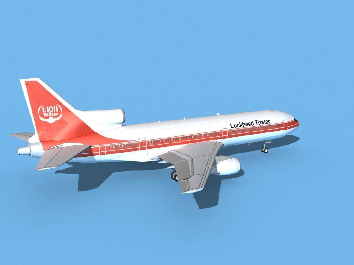 Lockheed L-1011 Tristar Lockheed 3D model rigged | CGTrader