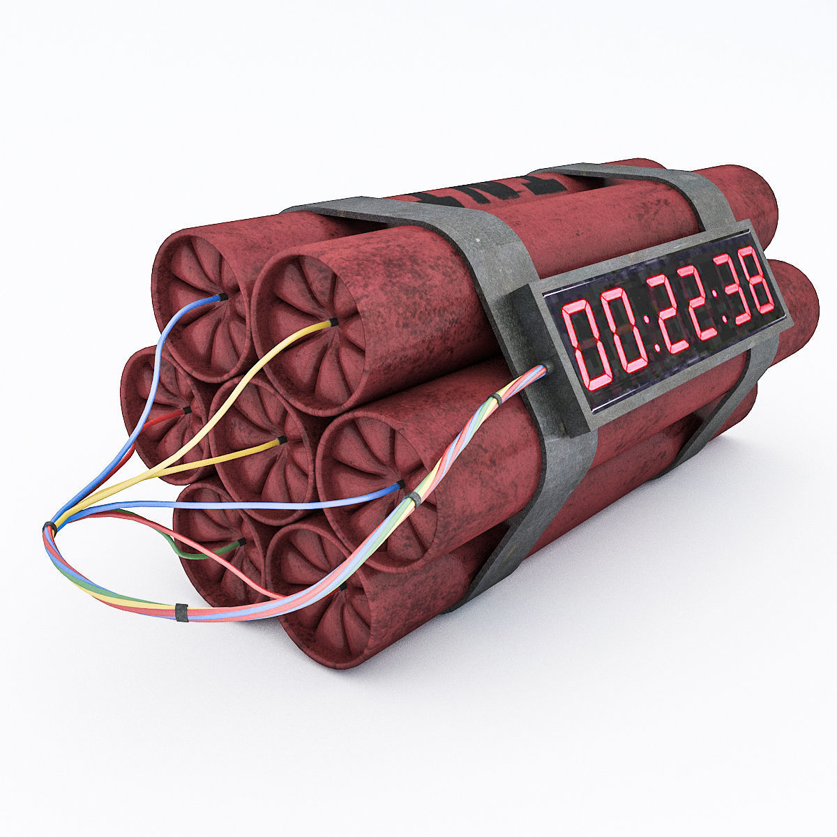 3D model 3D Dynamite bomb clock VR / AR / low-poly | CGTrader
