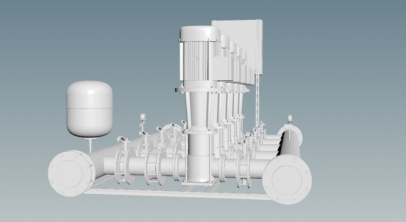 Pump station 3D model | CGTrader