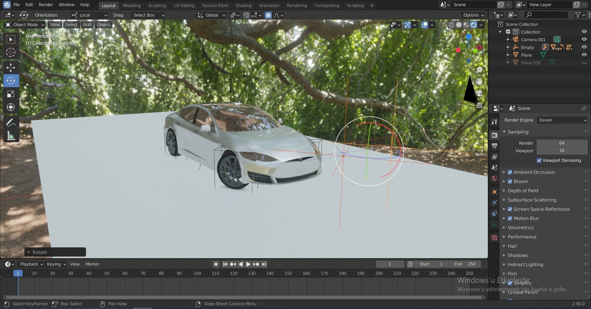 cool car tesla model s 3D model blender 3D model rigged | CGTrader