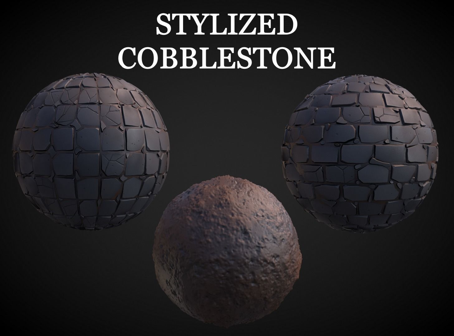 Texture Stylized Cobblestone Texture Pack VR / AR / low-poly | CGTrader