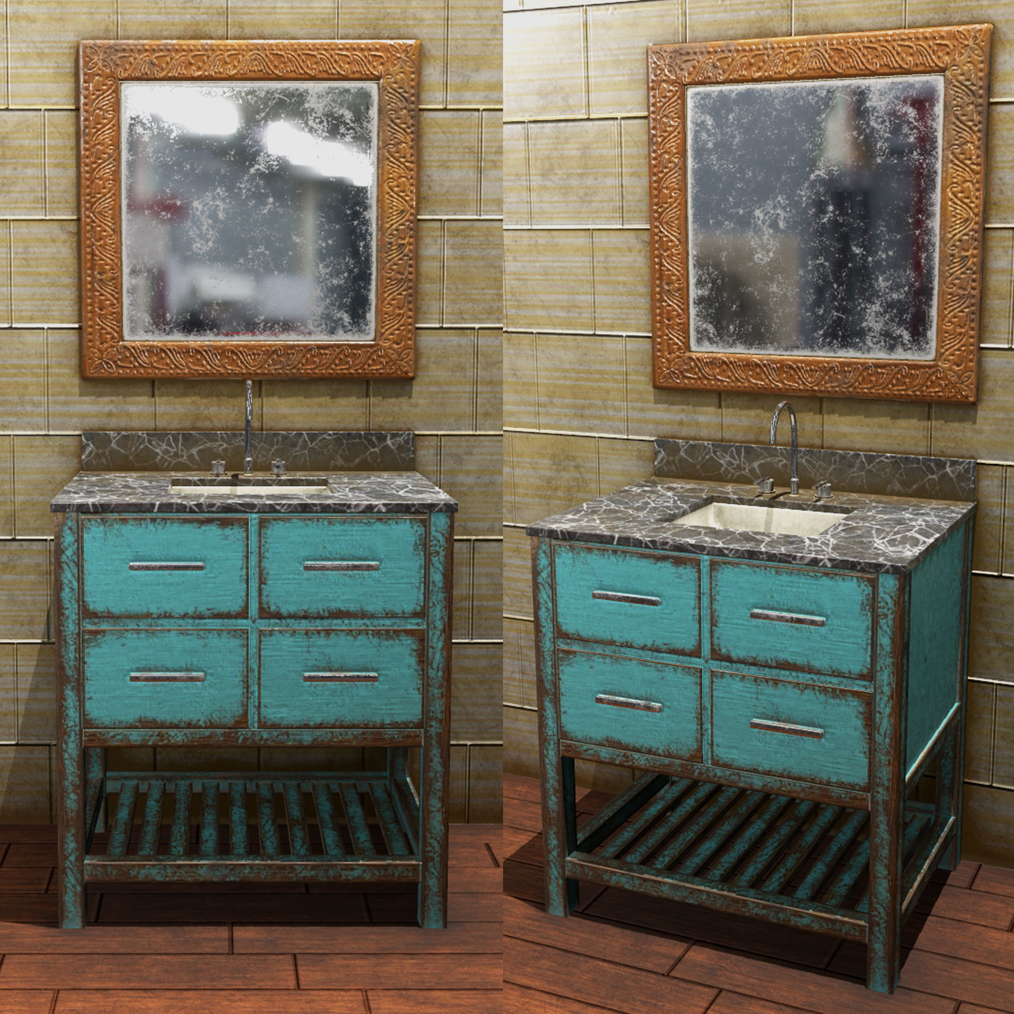 3D model Bathroom Vanity Gaming 3D Model VR / AR / low-poly rigged ...