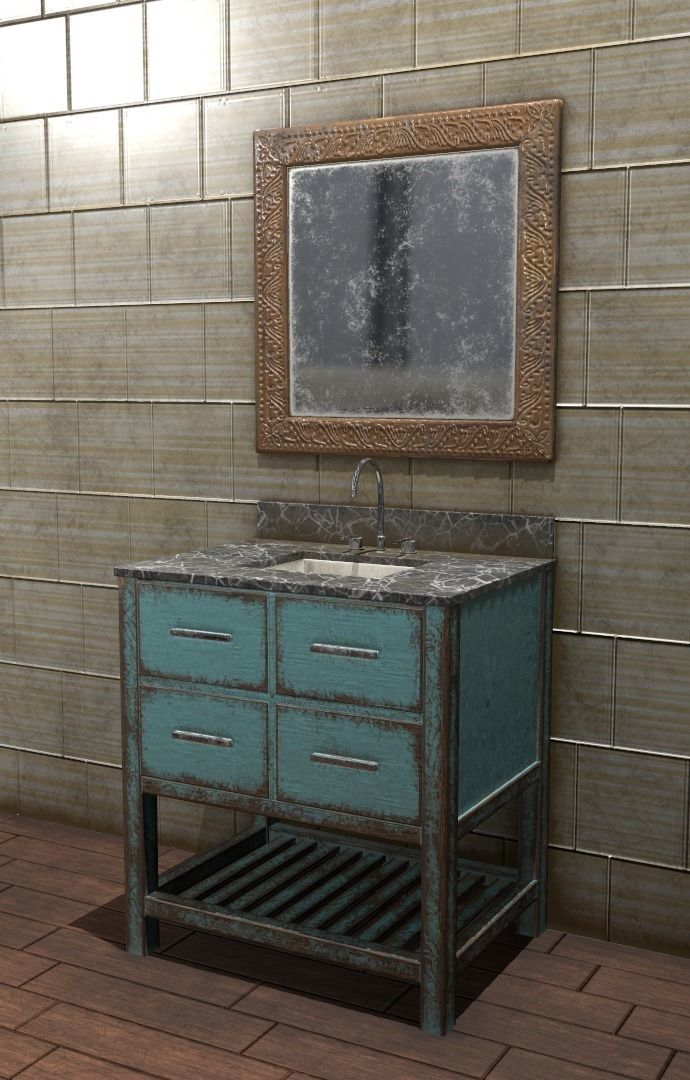3D model Bathroom Vanity Gaming 3D Model VR / AR / low-poly rigged ...