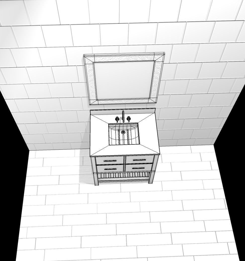 3D model Bathroom Vanity Gaming 3D Model VR / AR / low-poly rigged ...