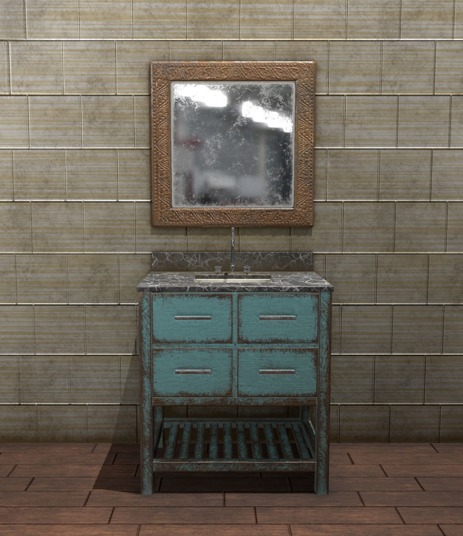 3D model Bathroom Vanity Gaming 3D Model VR / AR / low-poly rigged ...