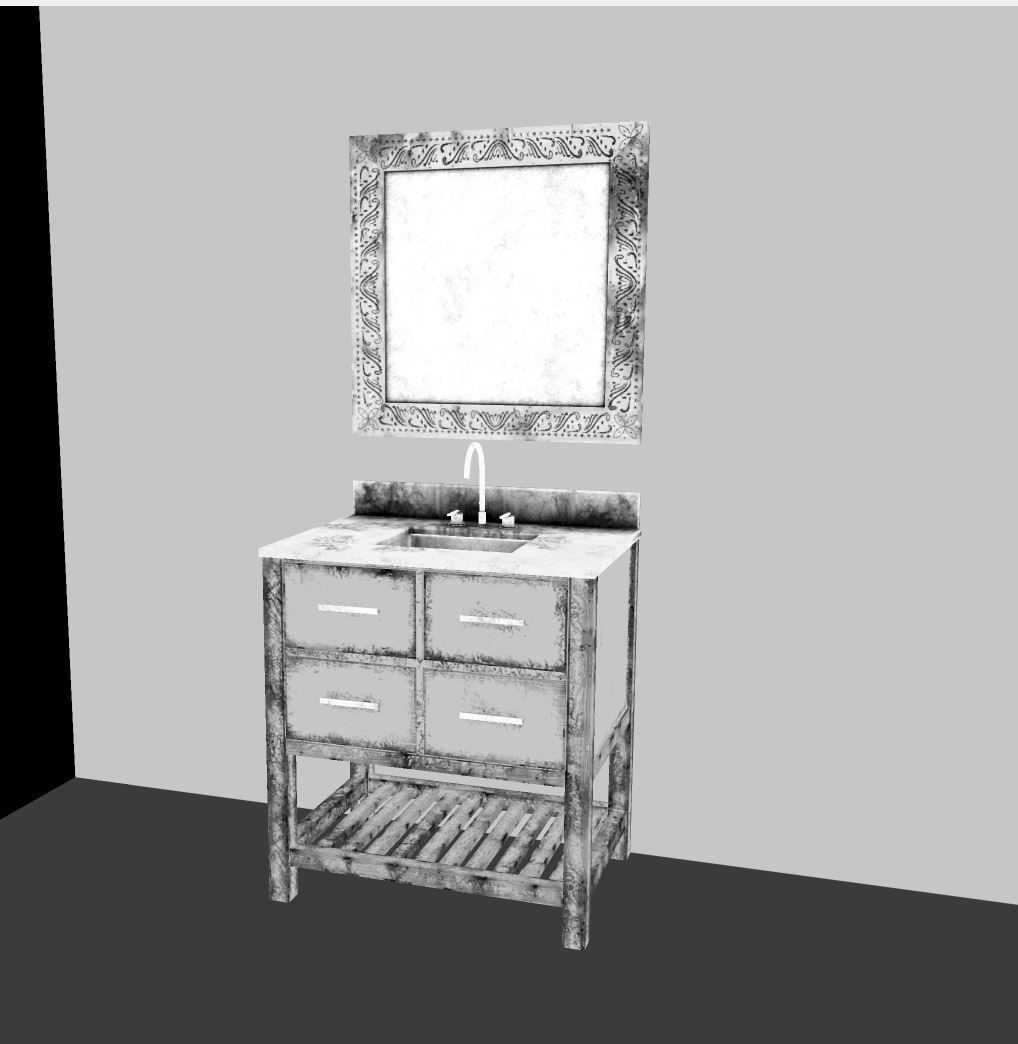 3D model Bathroom Vanity Gaming 3D Model VR / AR / low-poly rigged ...