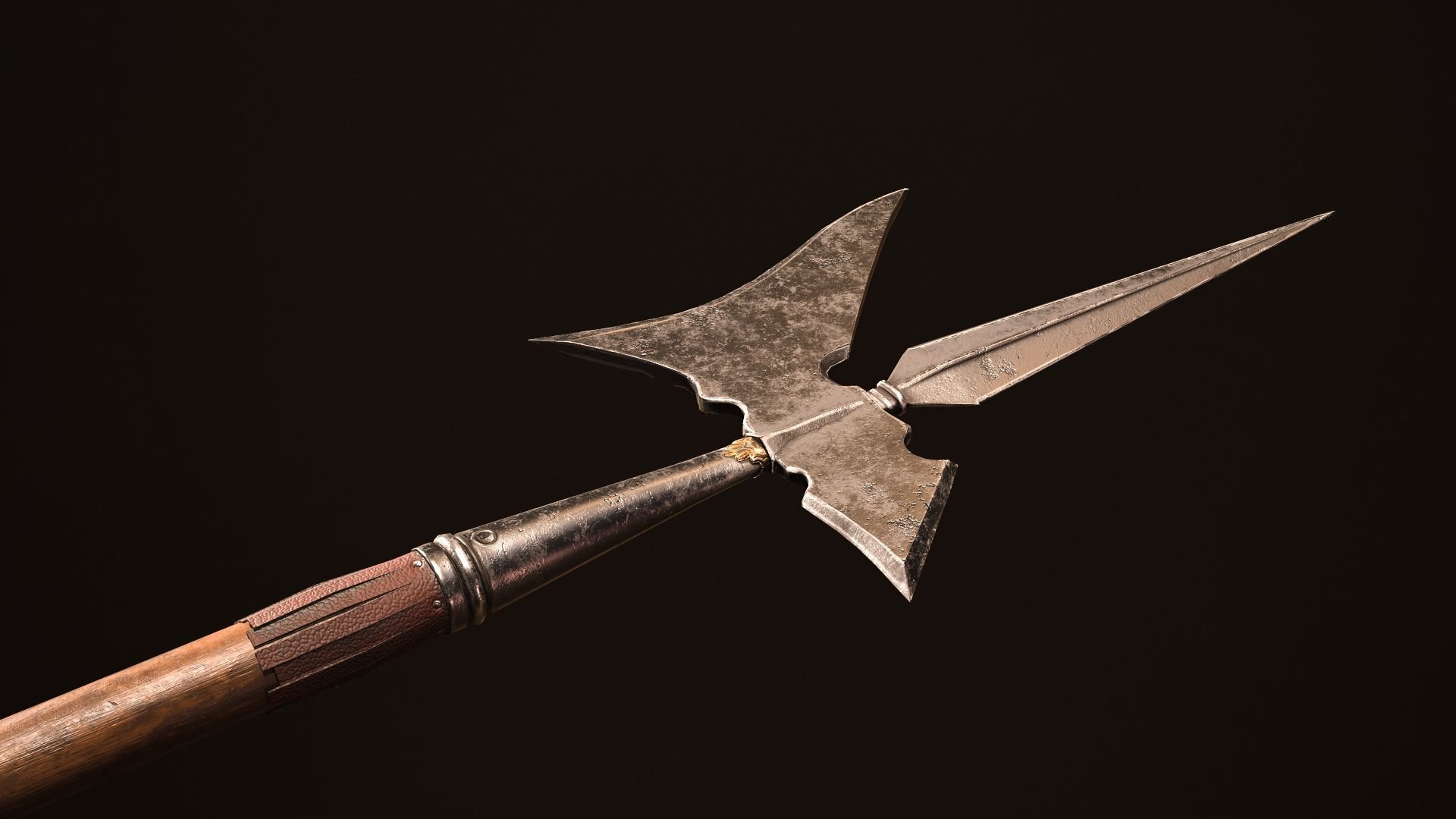 3D model Medieval Halberd Game-ready Low-poly VR / AR / low-poly | CGTrader