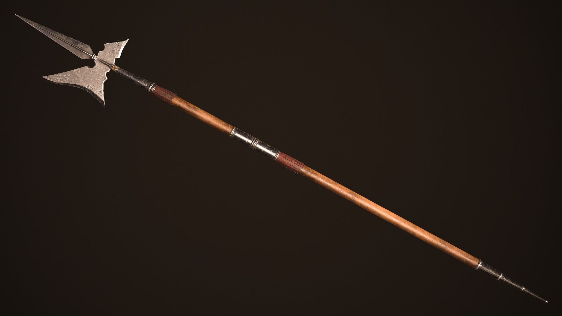 3D model Medieval Halberd Game-ready Low-poly VR / AR / low-poly | CGTrader