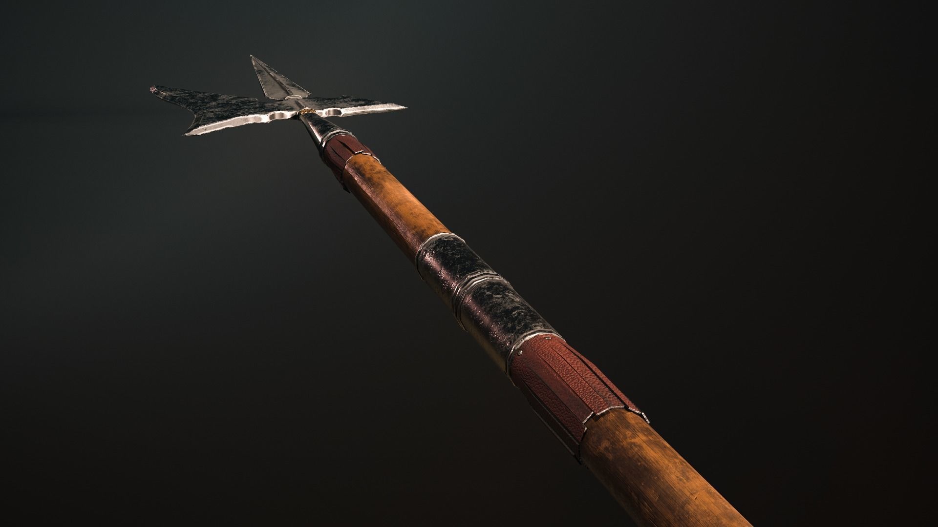 3D model Medieval Halberd Game-ready Low-poly VR / AR / low-poly | CGTrader