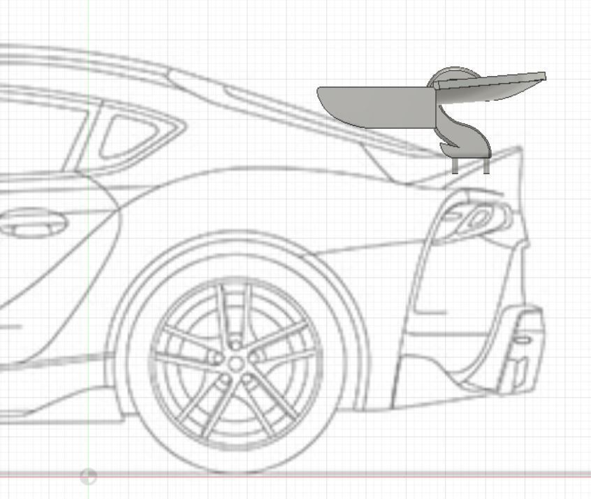 E-WING for Supra 124 free 3D model | CGTrader