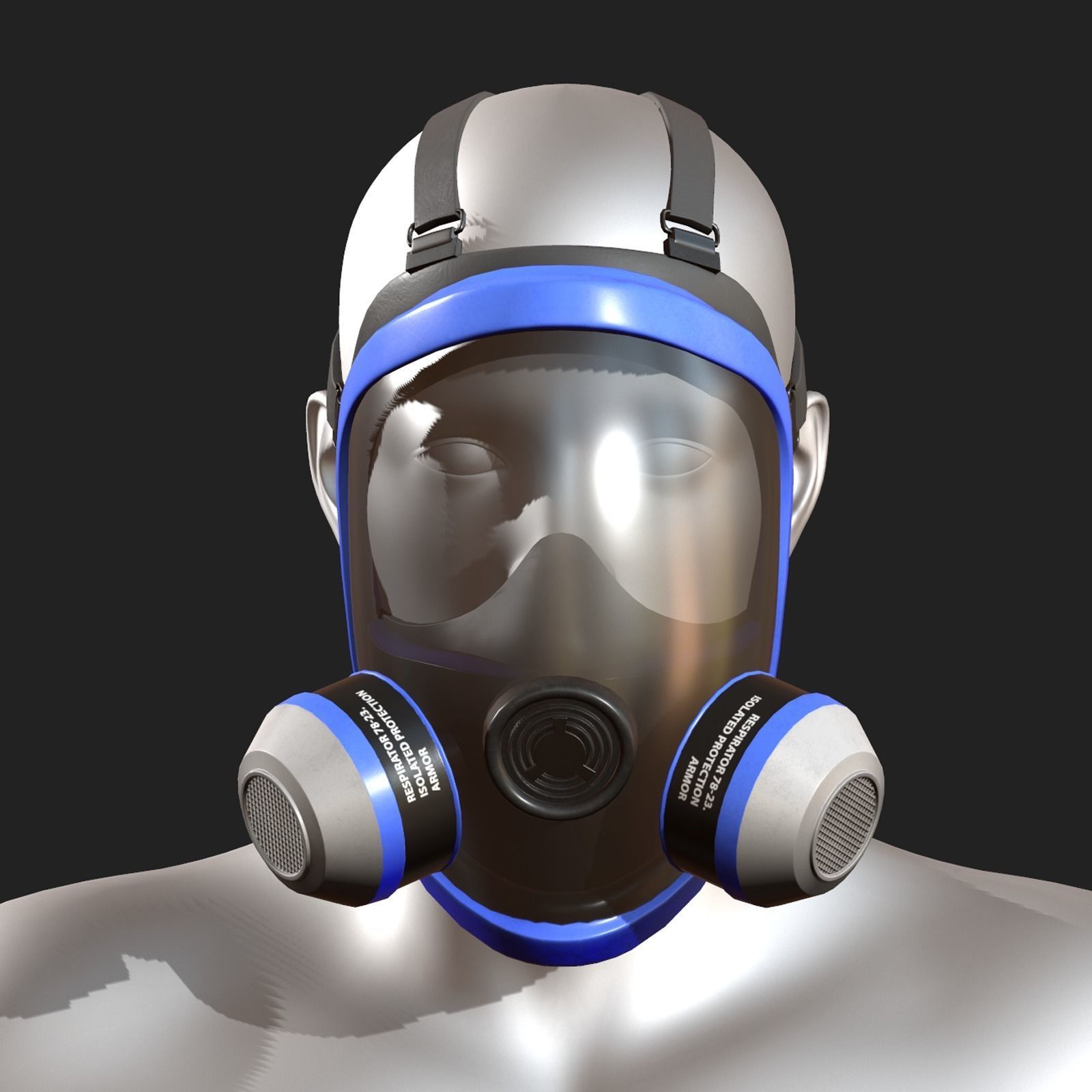3D model Gas mask helmet 3d model protection safety futuristic VR / AR ...