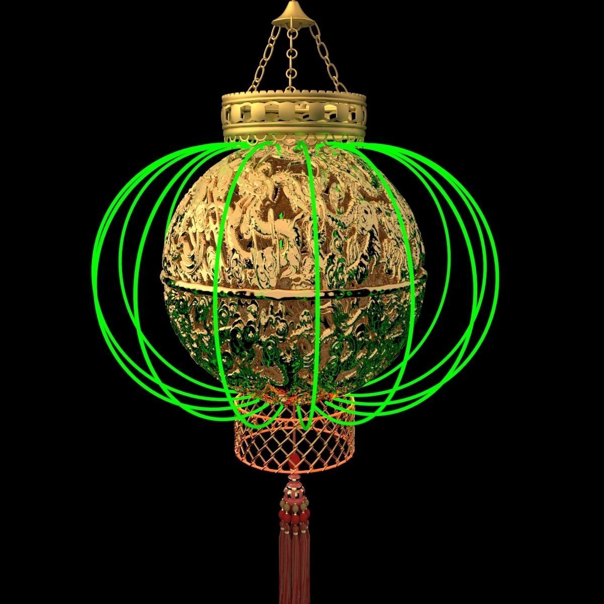 Chinese lantern 3D model | CGTrader
