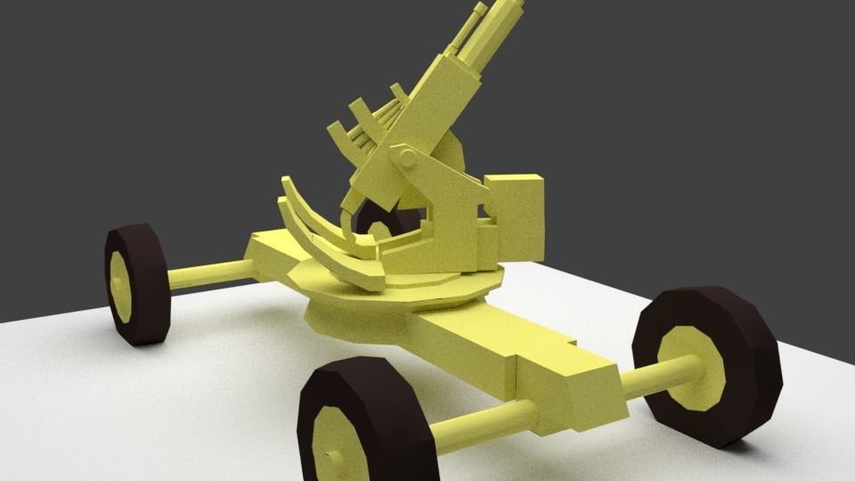 3D model BOFORS 40 MM Anti Aircraft Gun VR / AR / low-poly | CGTrader