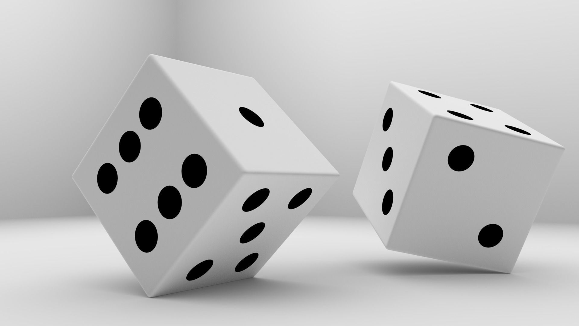 3D model A pair of dice 3d model - blender software VR / AR / low-poly ...