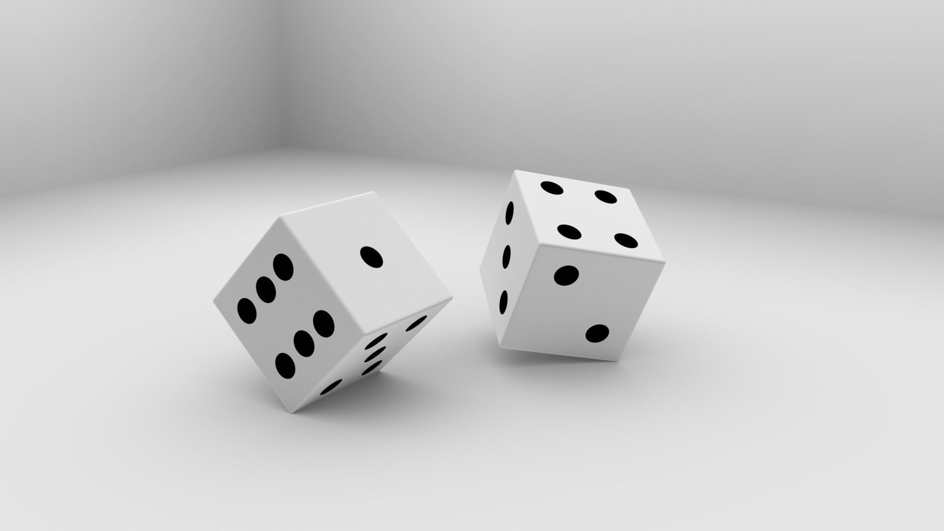 3D model A pair of dice 3d model - blender software VR / AR / low-poly ...