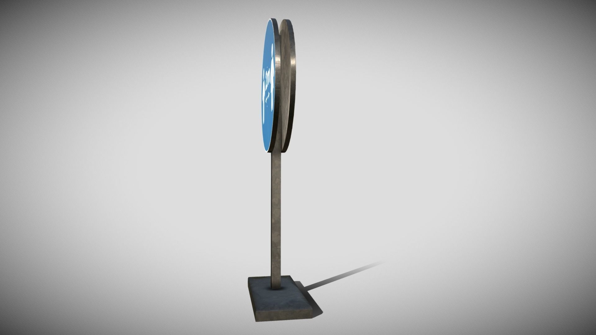 3D model Social Distancing Signage VR / AR / low-poly | CGTrader