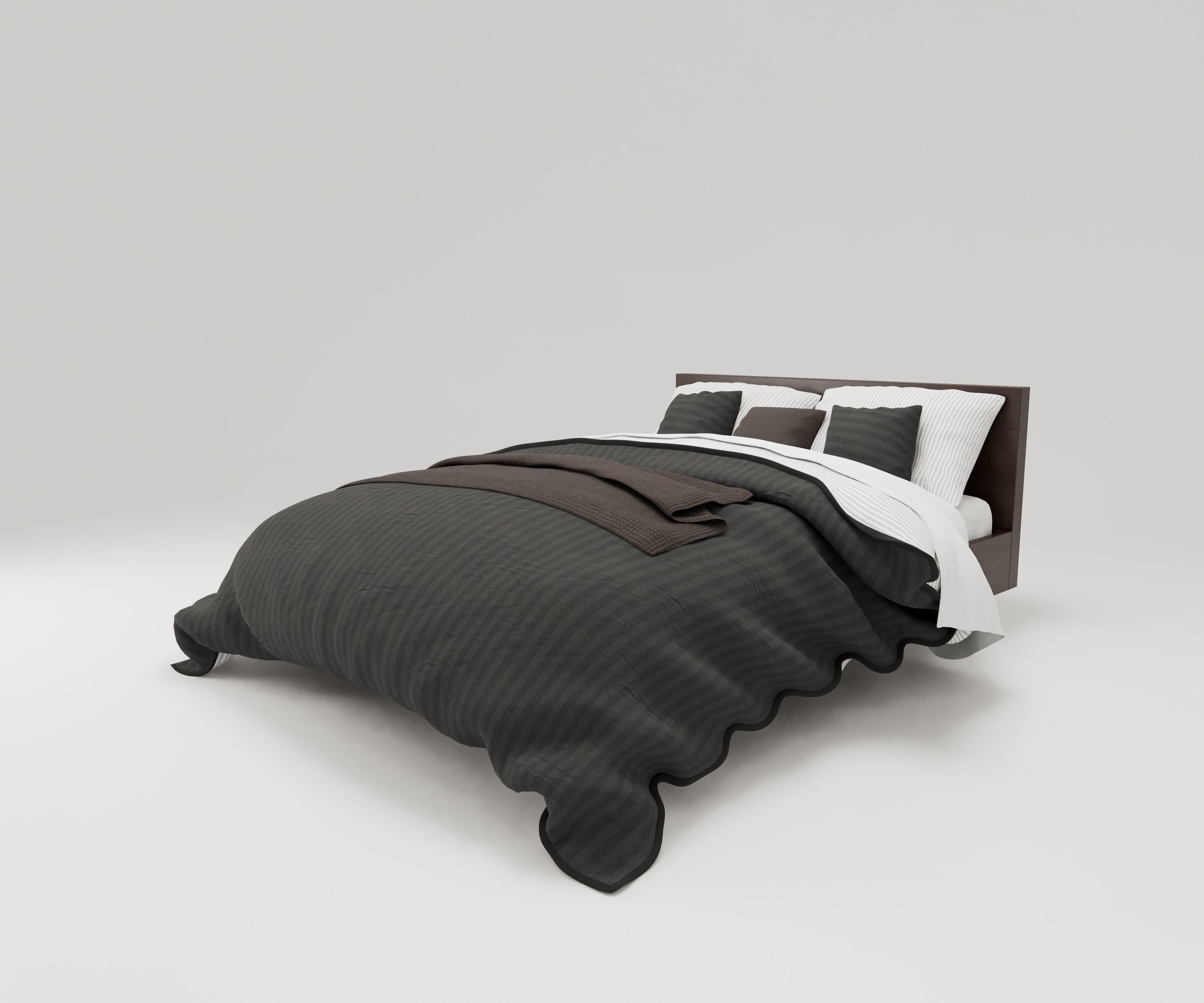 Revit Bed Family Three Sizes Full Queen and King 3D model | CGTrader