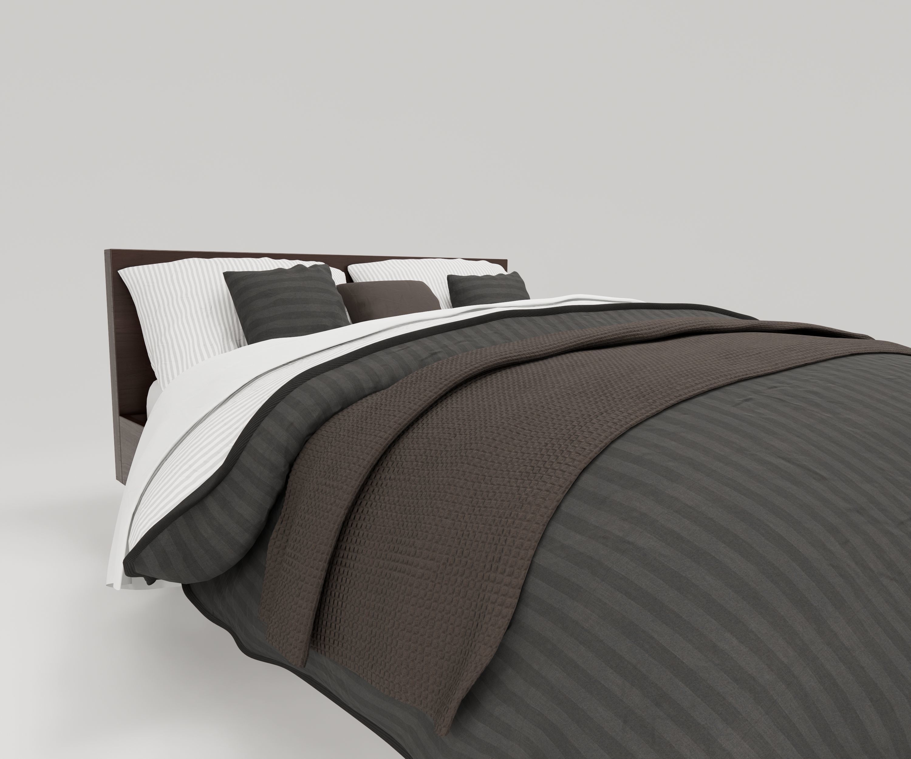 Revit Bed Family Three Sizes Full Queen and King 3D model | CGTrader