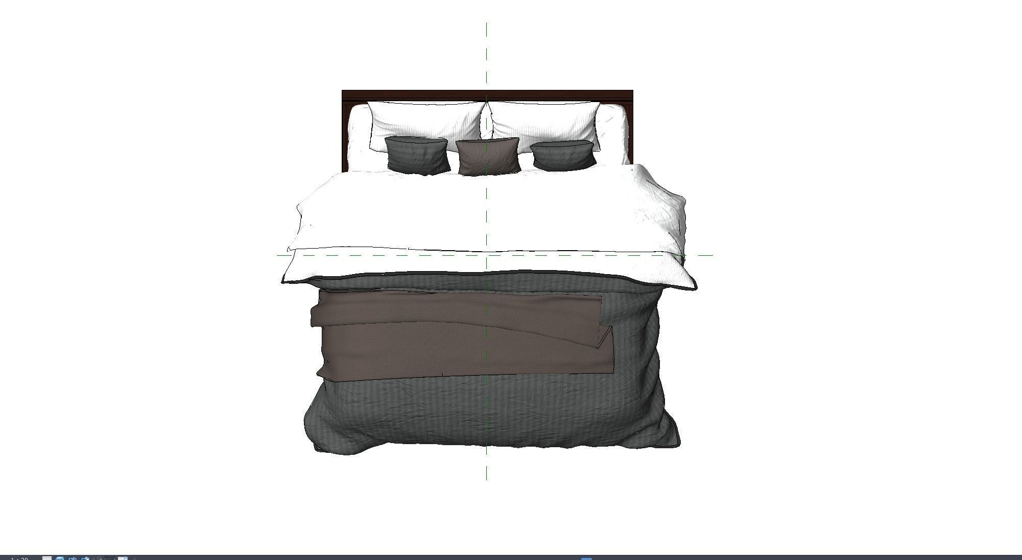Revit Bed Family Three Sizes Full Queen and King 3D model | CGTrader