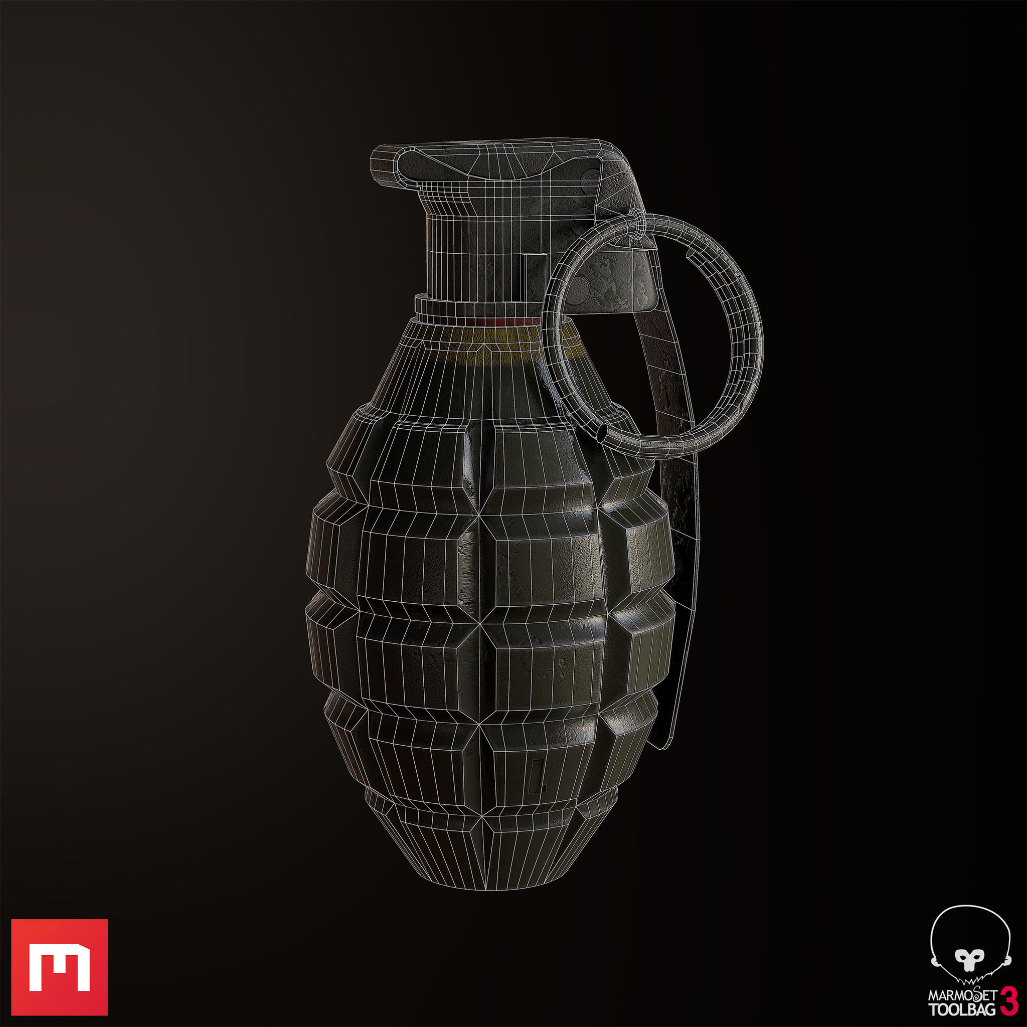 3D model MK 2 Grenade VR / AR / low-poly | CGTrader