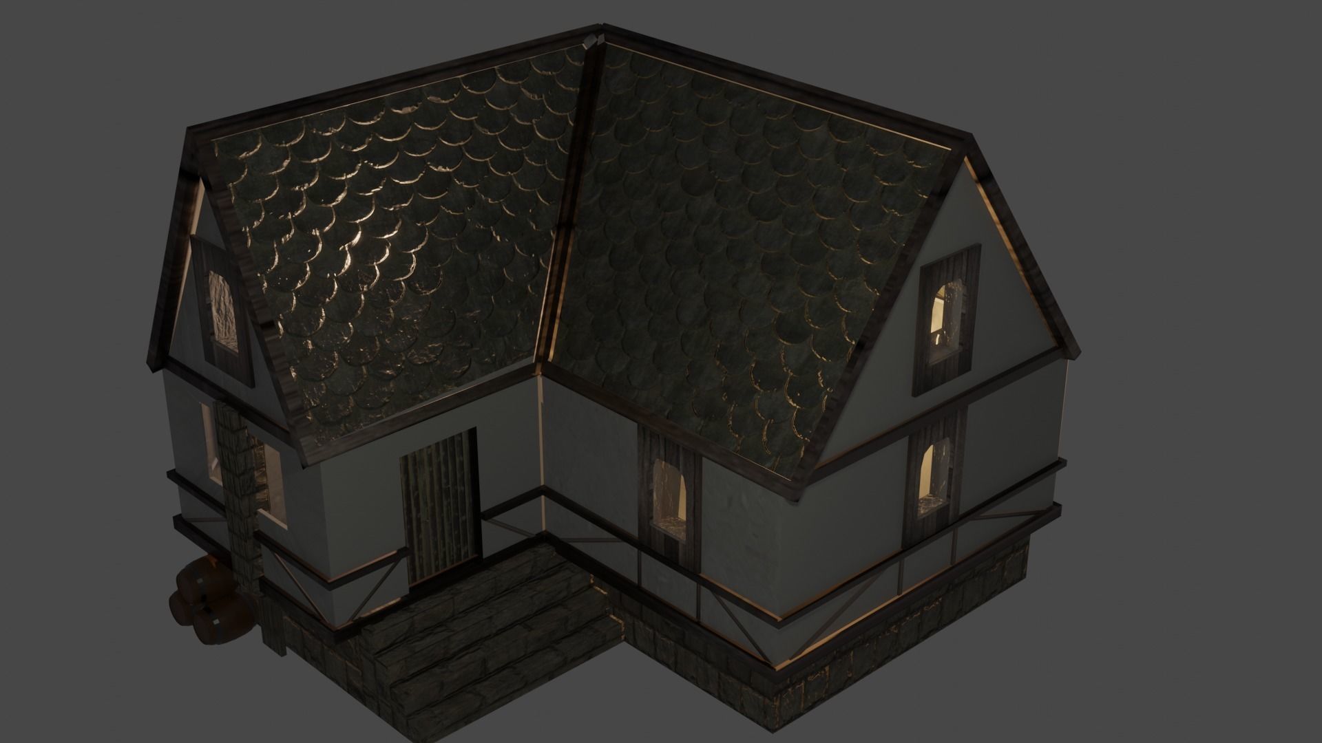 Tavern Building free 3D model | CGTrader