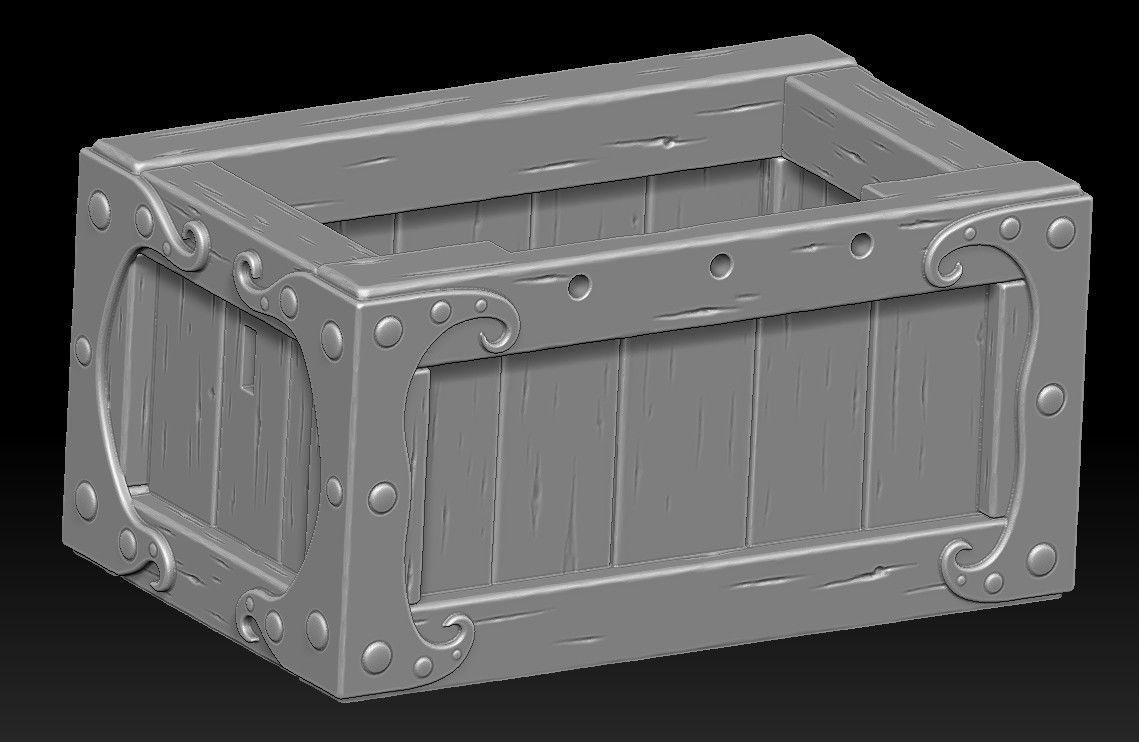 Wooden chest 3d print free 3D model 3D printable | CGTrader