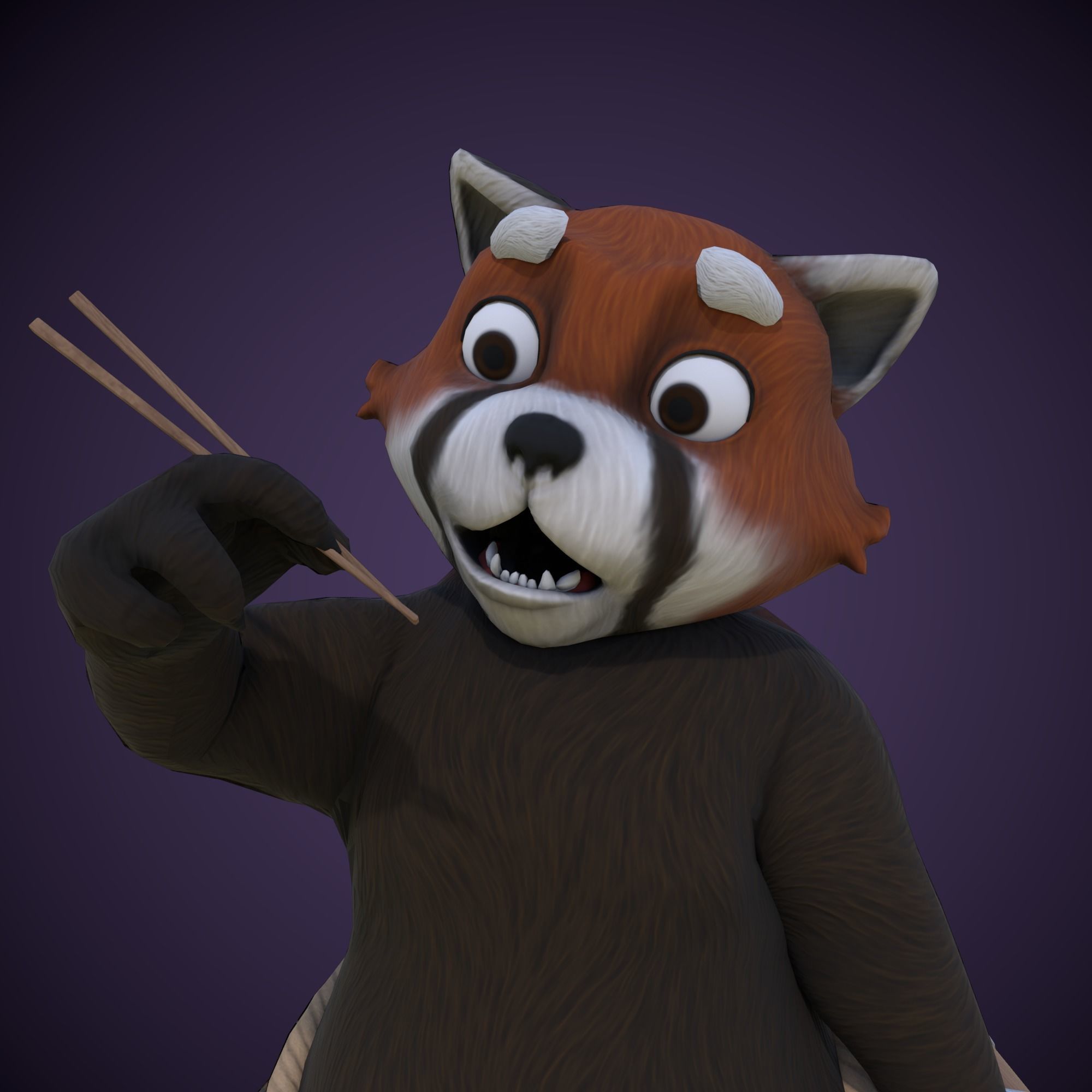 Red Panda rigged 3D model rigged | CGTrader