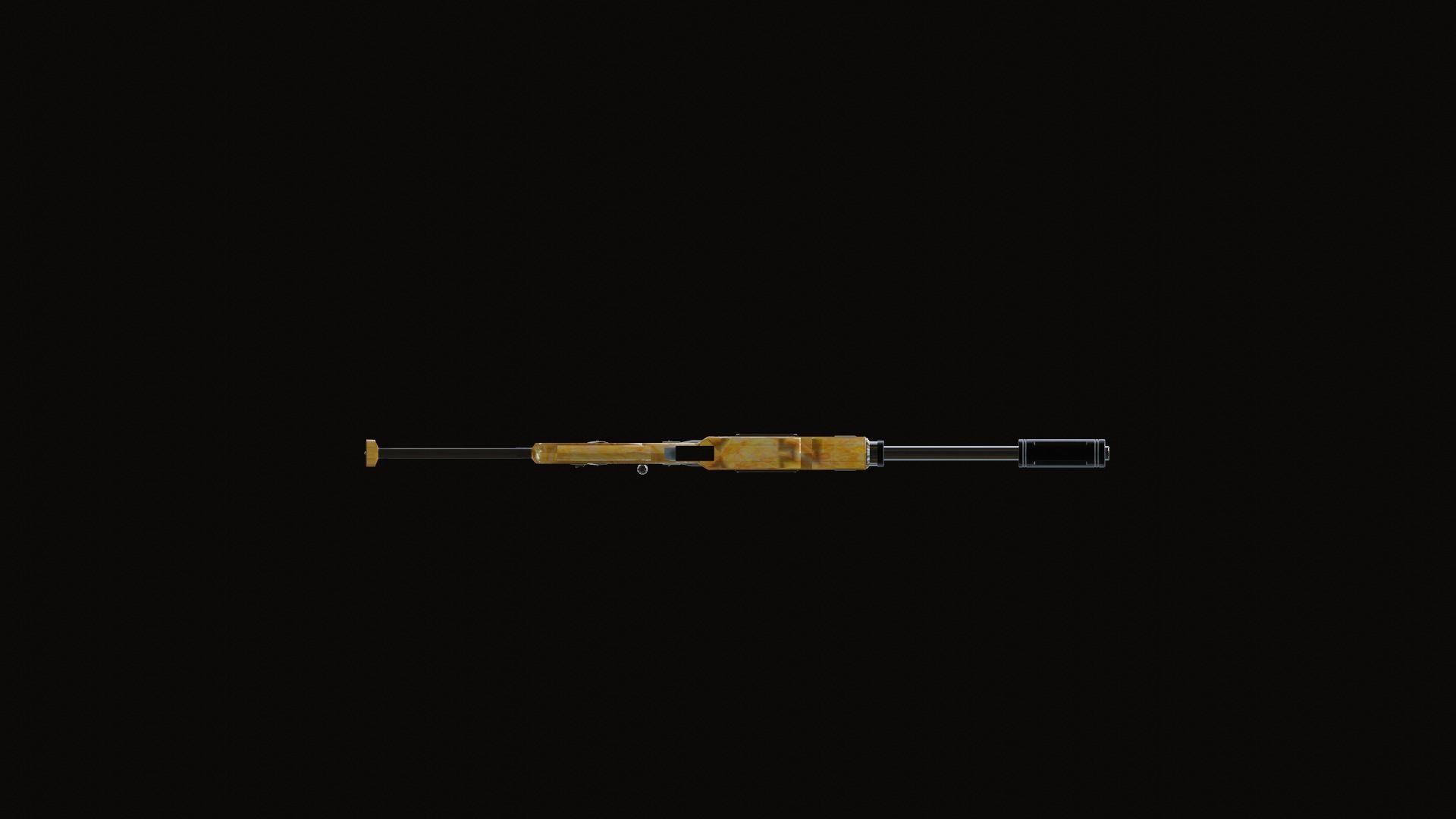 3D model Space Sniper Rifle - Yellow VR / AR / low-poly | CGTrader