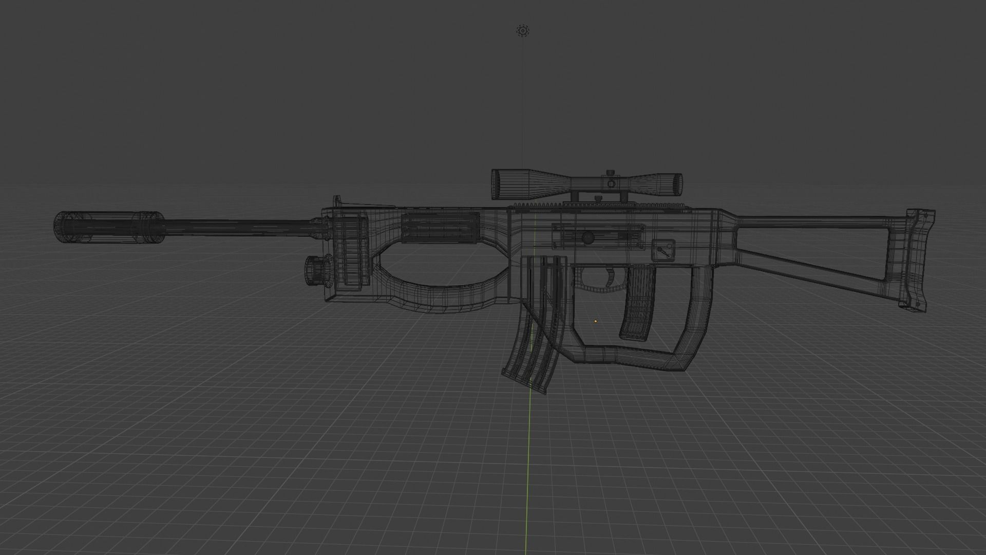 3D model Space Sniper Rifle - Yellow VR / AR / low-poly | CGTrader
