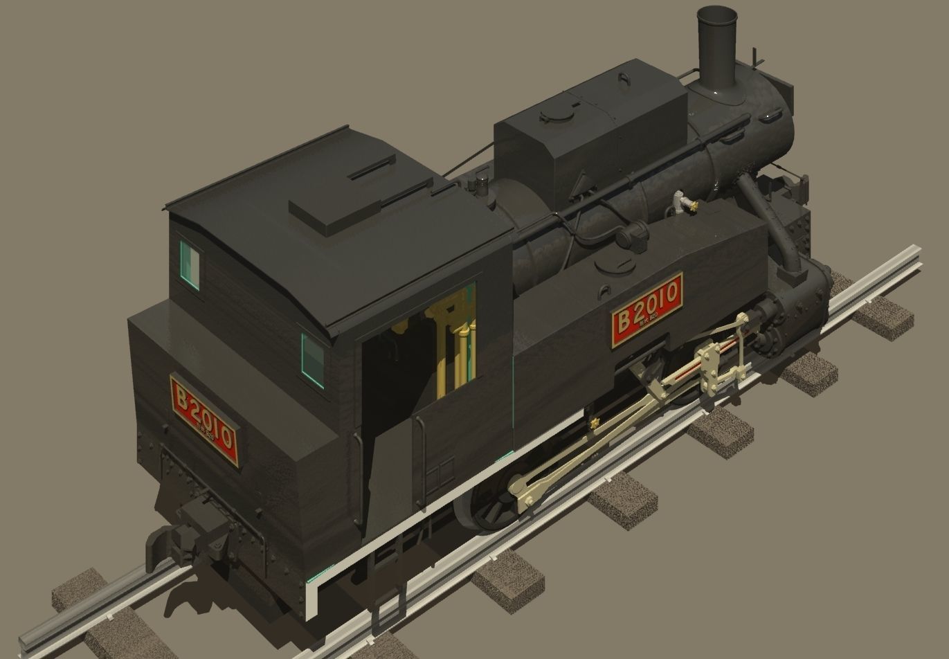 Japan RailWay B20 steam locomotive WW2 3D model | CGTrader