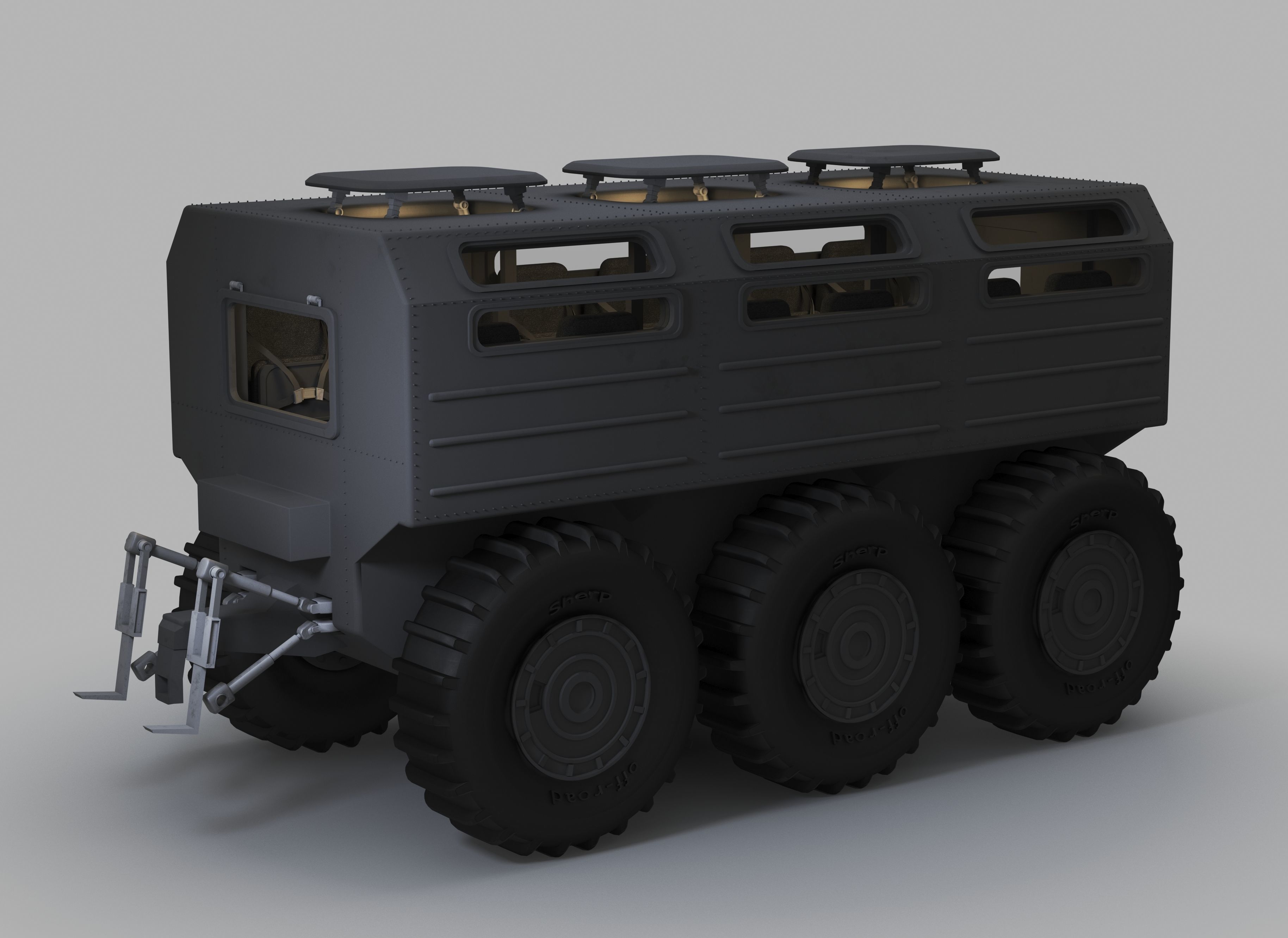 SHERP Trailer 3D model | CGTrader
