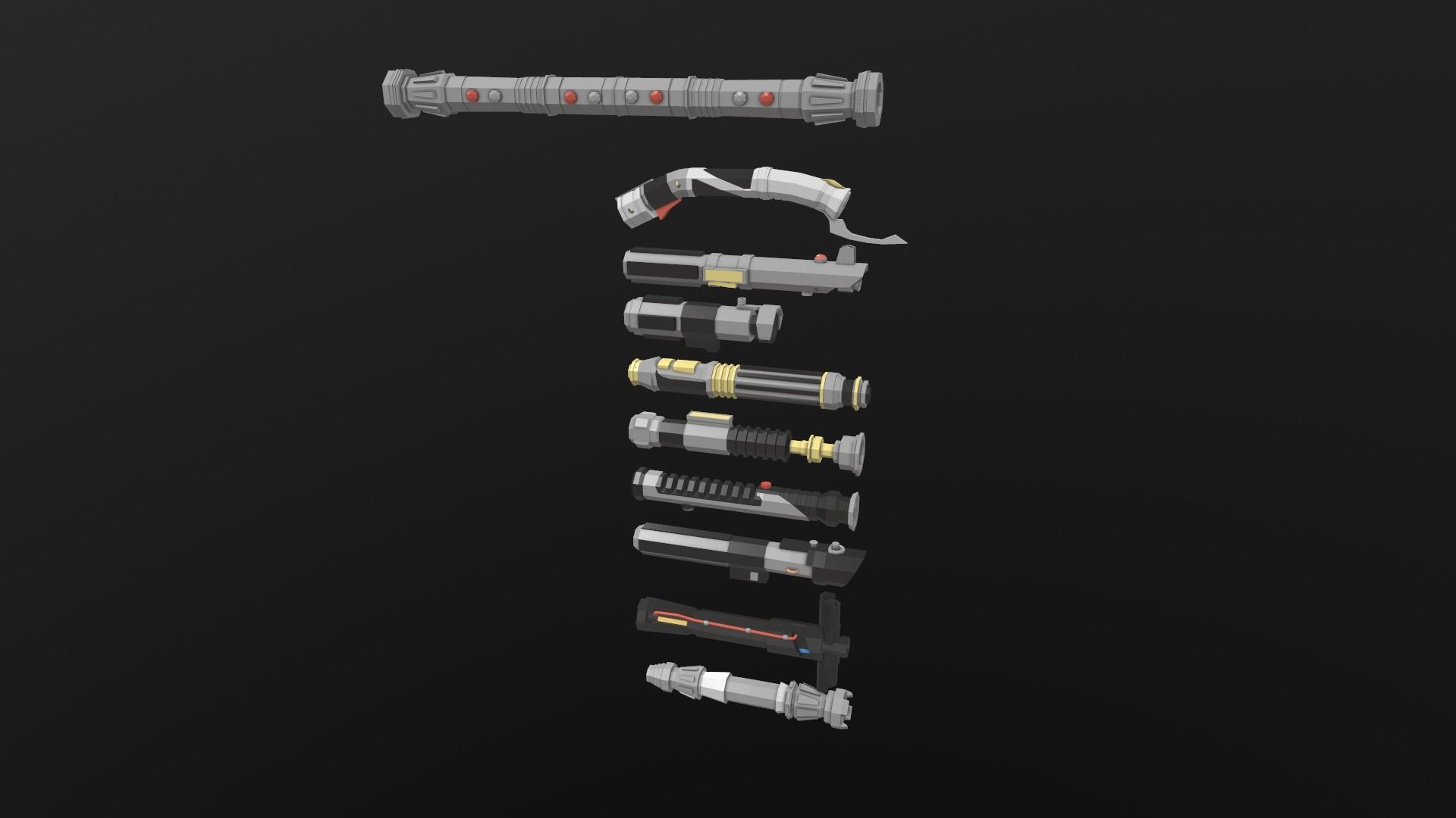 3D model Lightsaber Pack VR / AR / low-poly | CGTrader