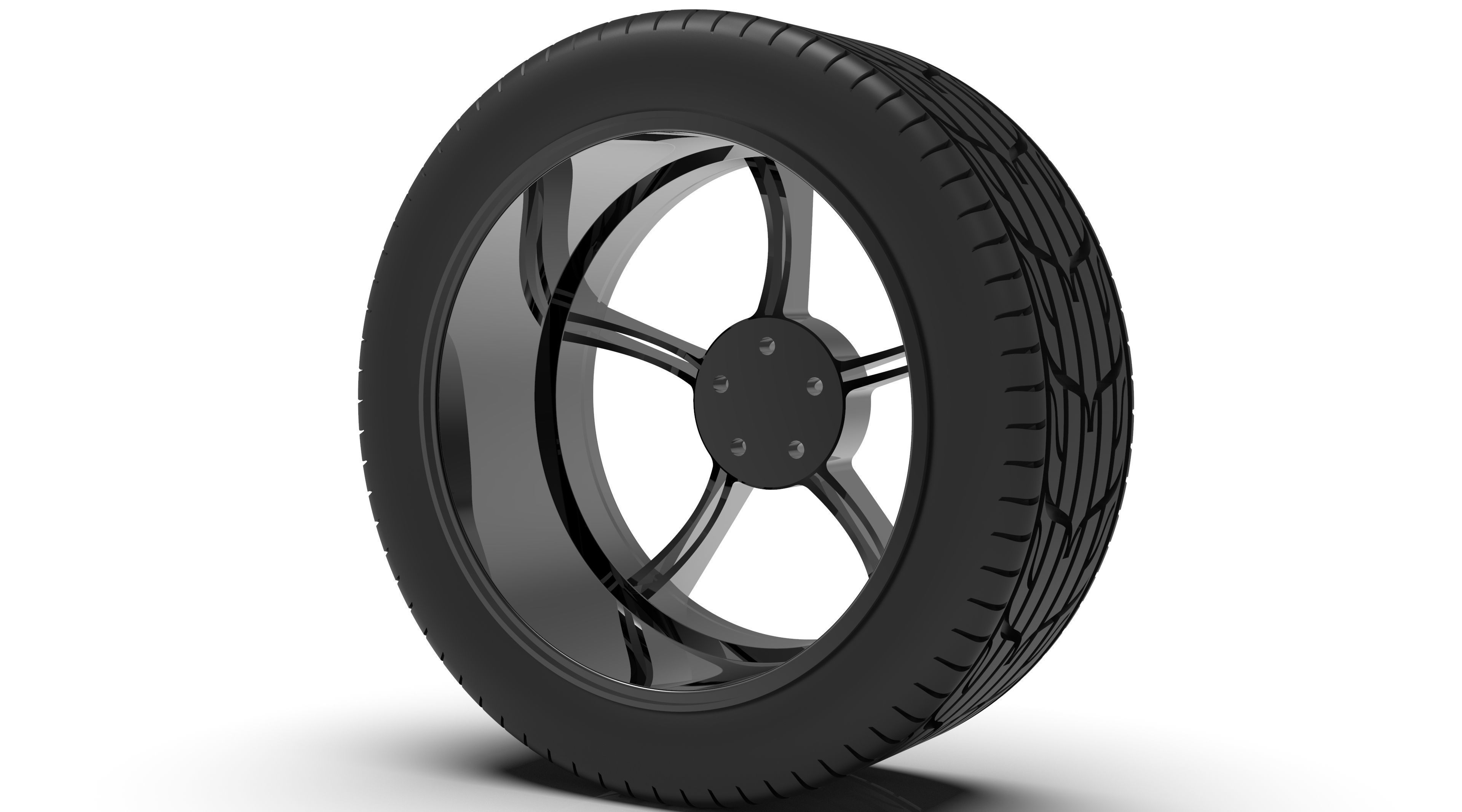 5-Spoke Wheel 3D model 3D printable | CGTrader