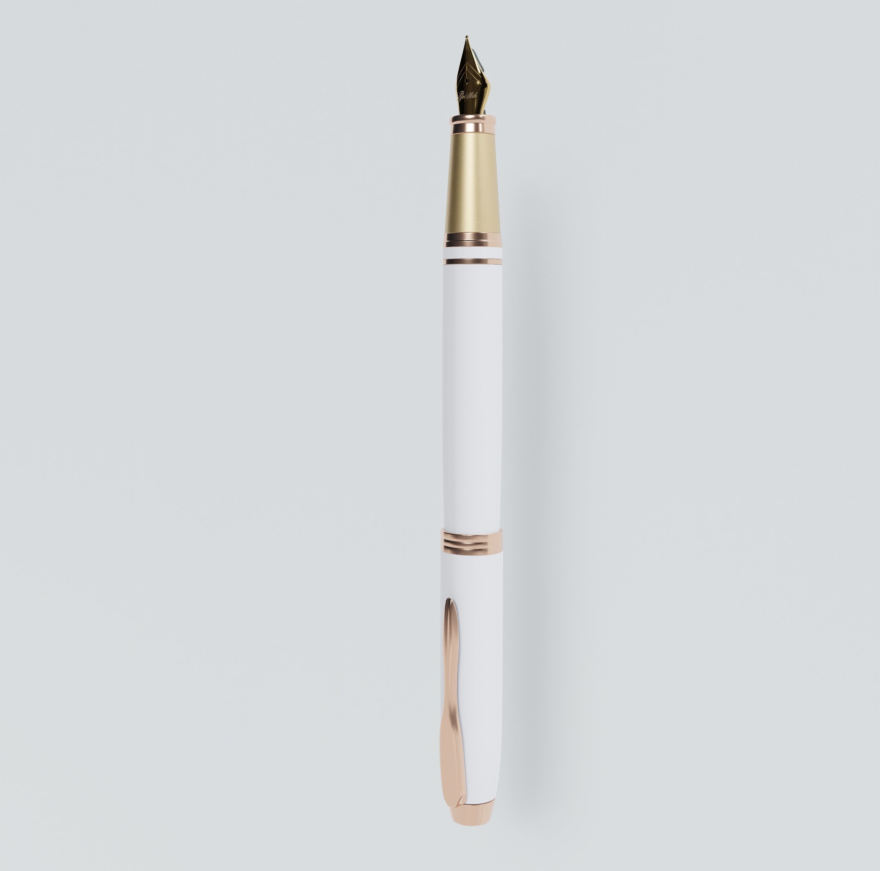 fountain pen- engraved pen nib 3D model | CGTrader
