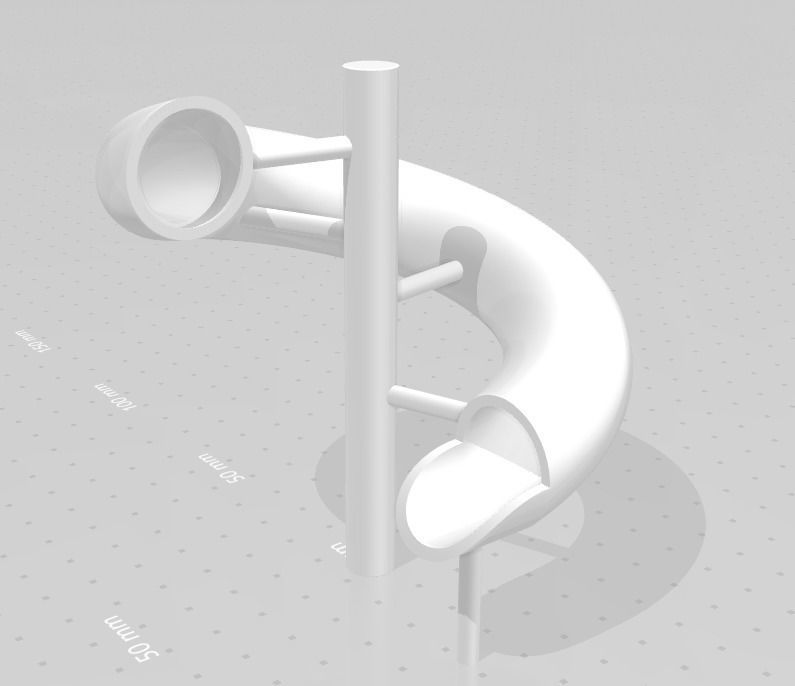 Simple water slide design 3D model 3D printable | CGTrader