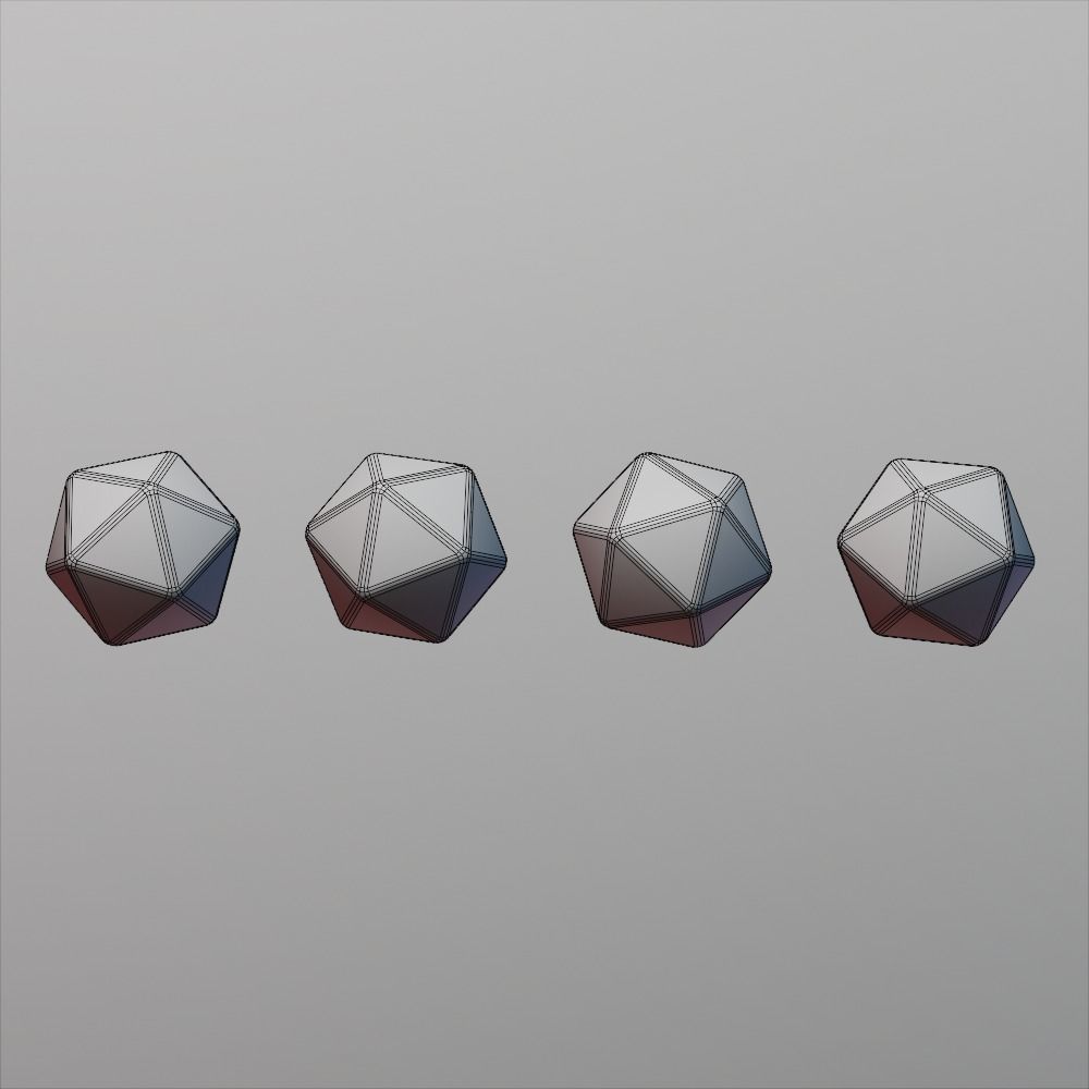 3D model D20 Crystal Dice Set VR / AR / low-poly | CGTrader