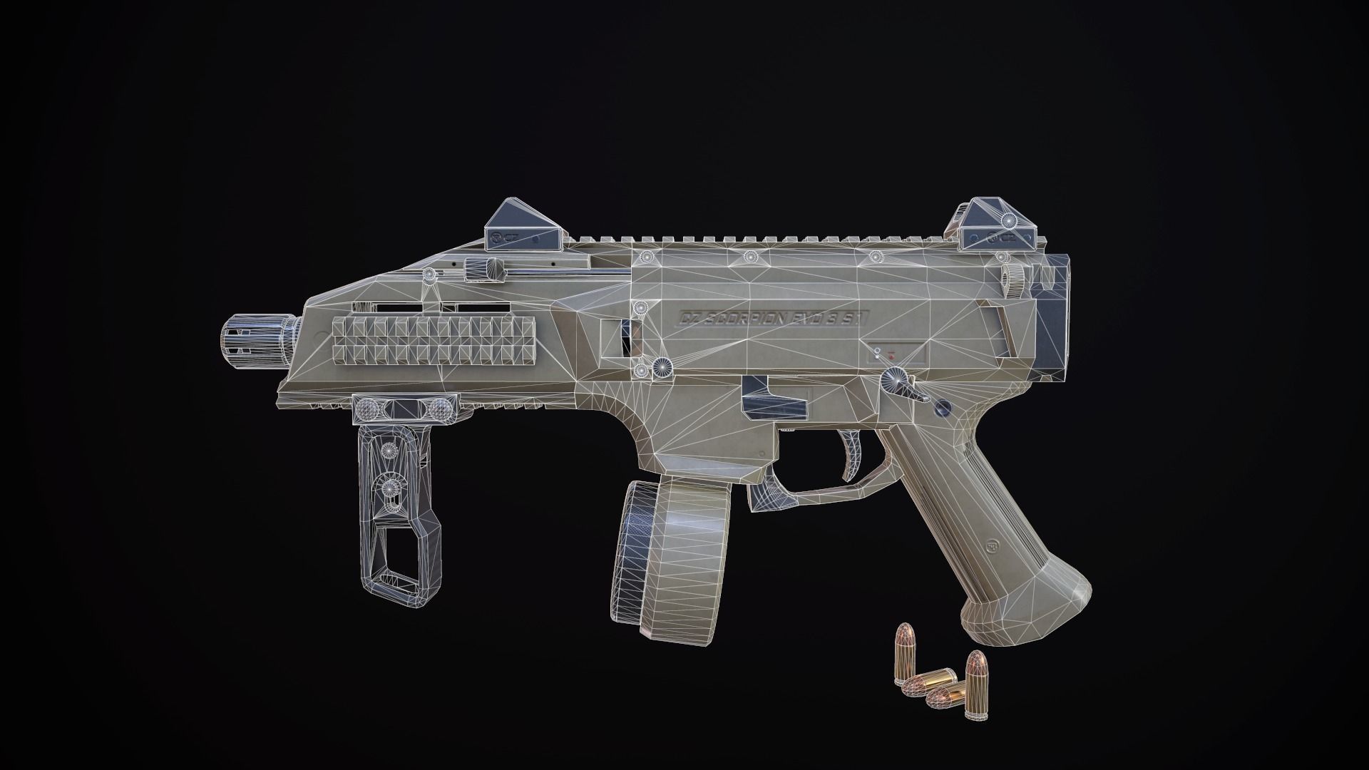 3D model CZ Scorpion EVO 3 S1 Pistol VR / AR / low-poly | CGTrader