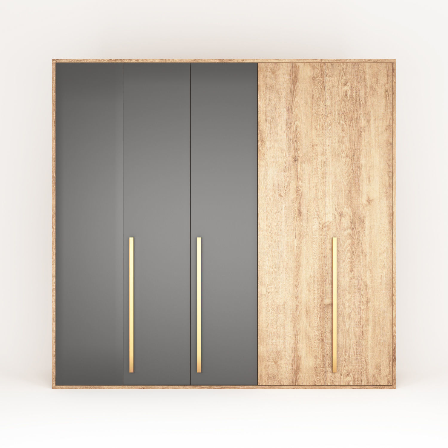 Wood Finish Wardrobe 3D model | CGTrader