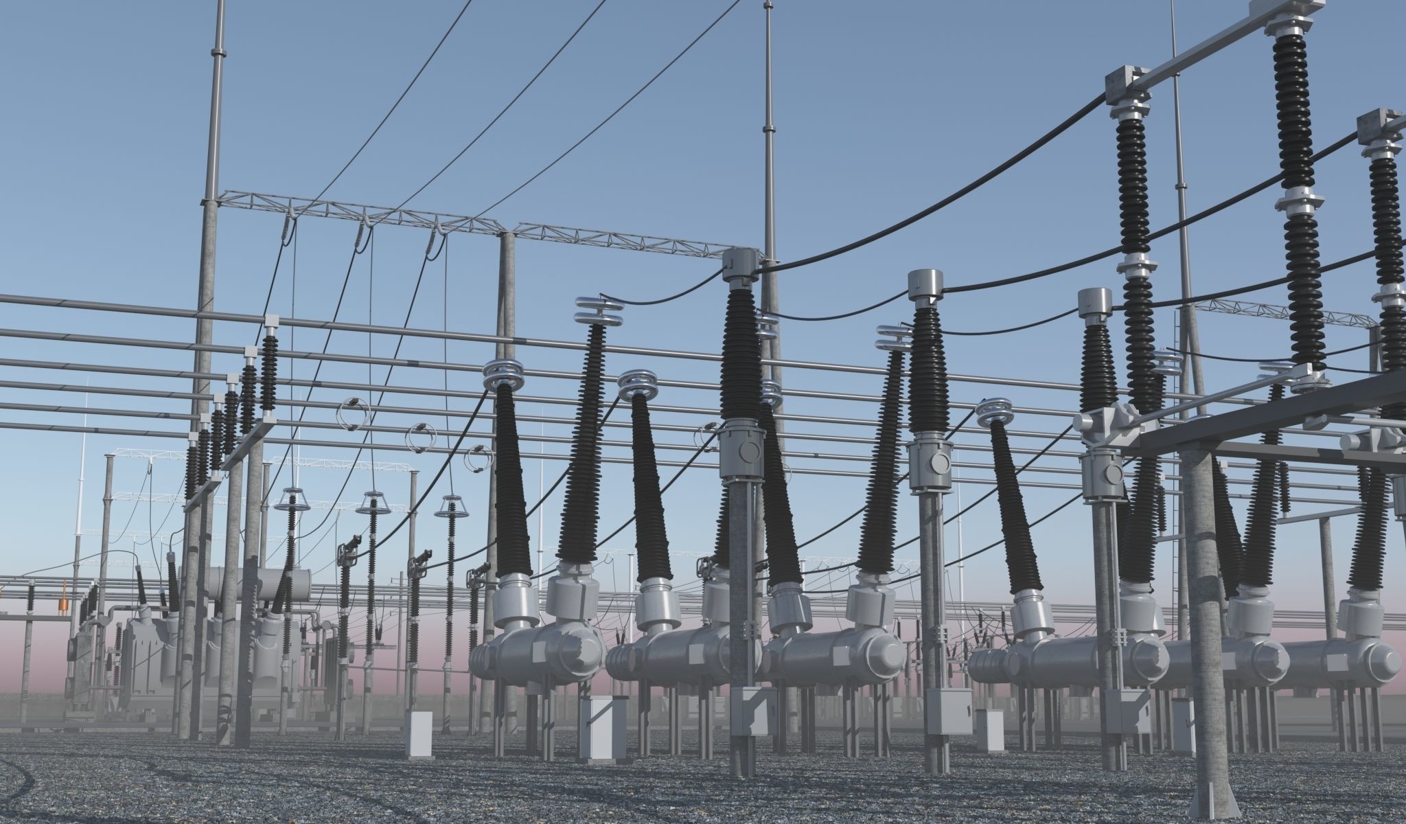 110KV to 60KV step-down Substation 3D model | CGTrader