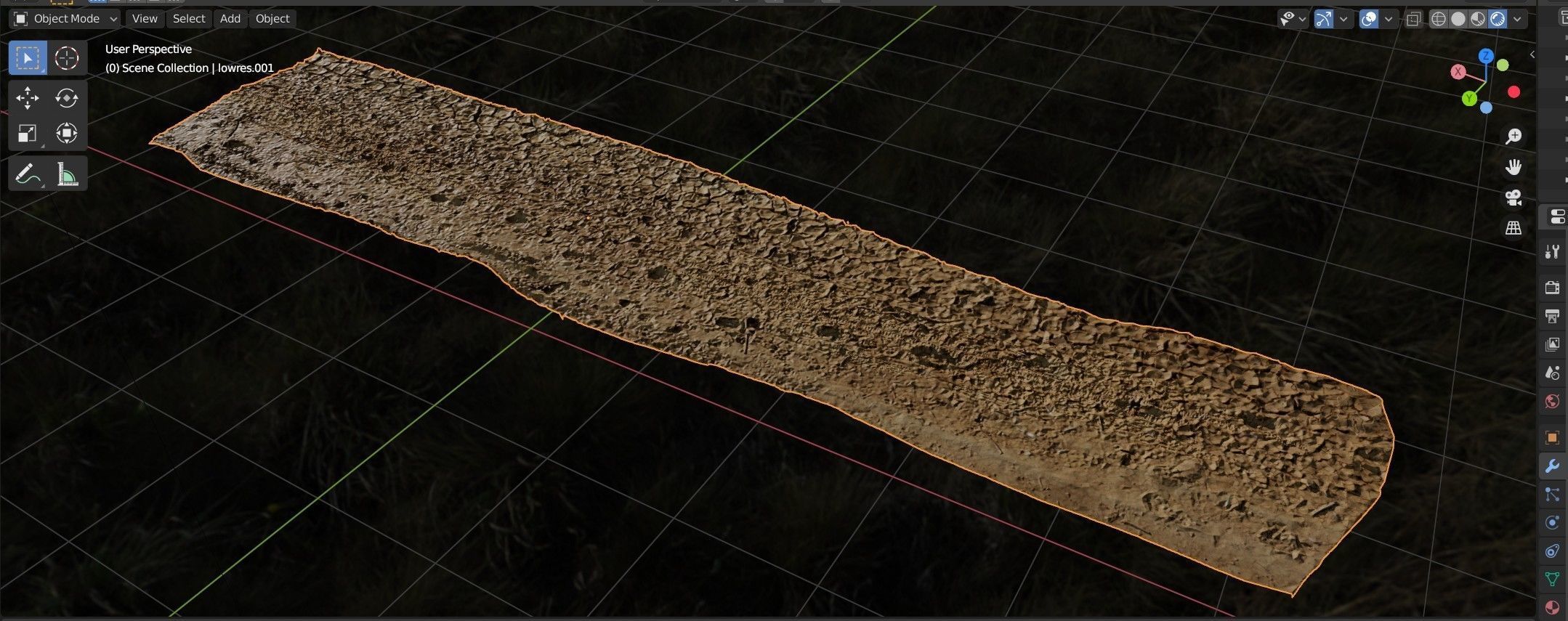 3D model 3d scan - muddy road 01 VR / AR / low-poly | CGTrader
