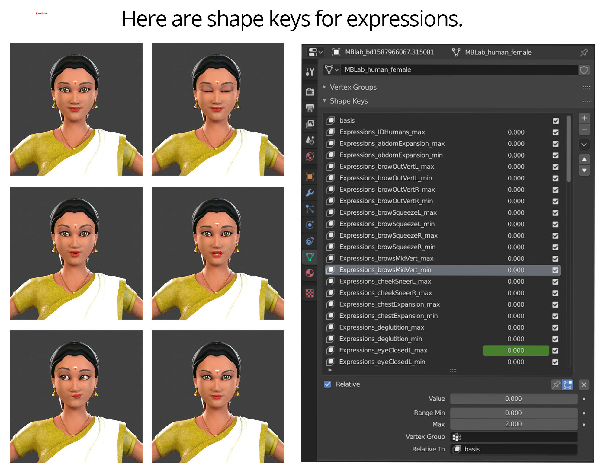 Indian Lady in Saree Manisha 3D model rigged | CGTrader