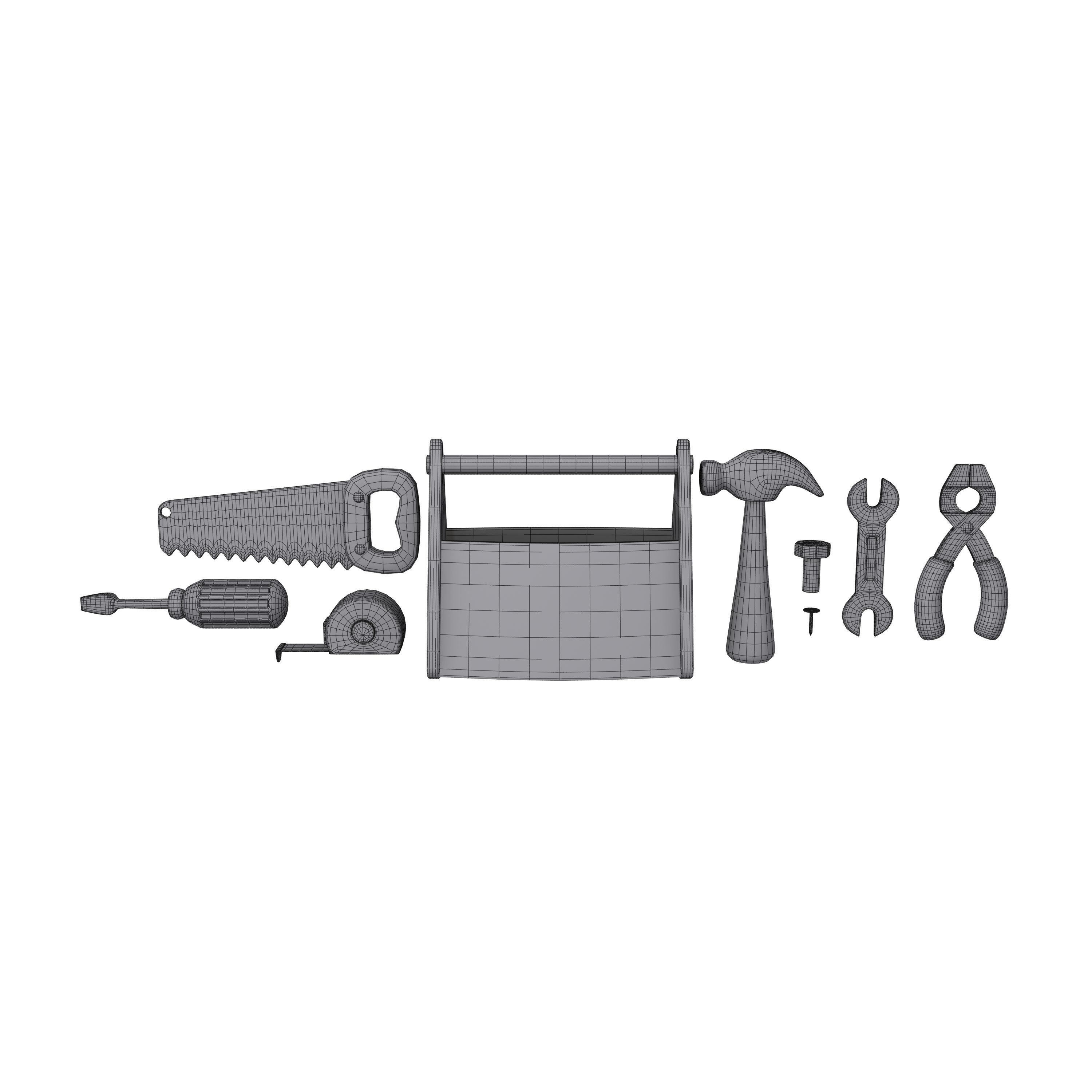 Garage Tools Cartoon 3D model | CGTrader