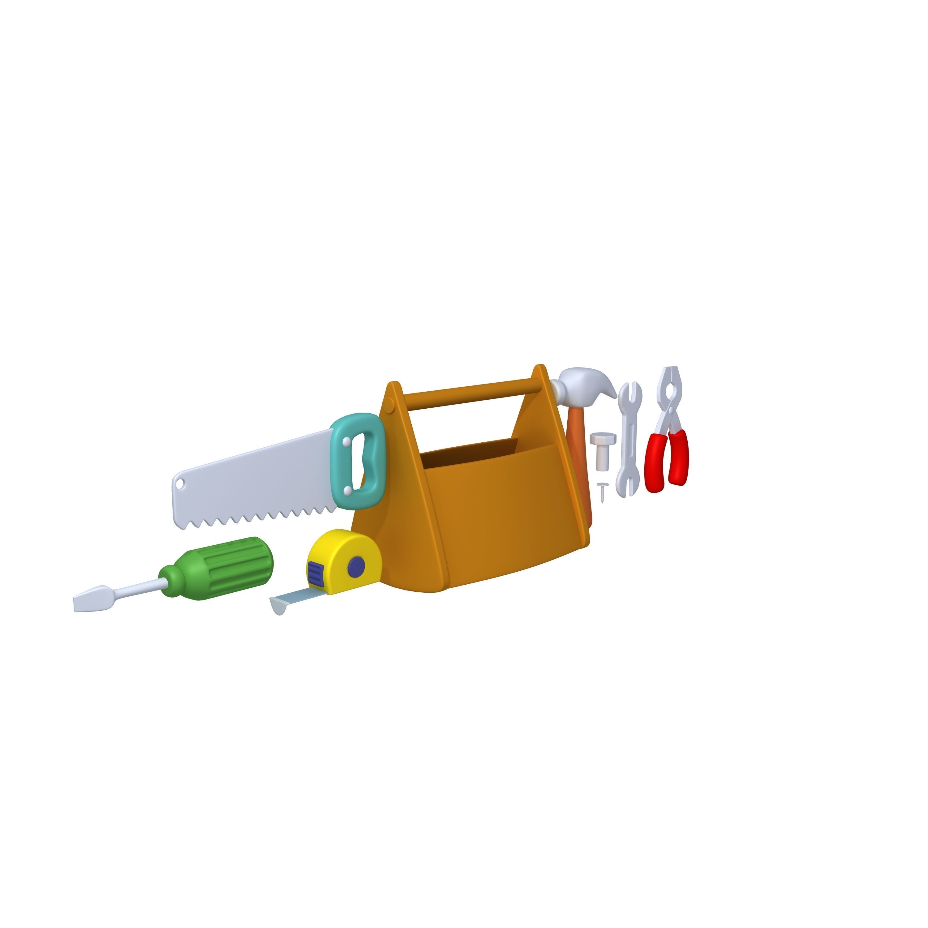 Garage Tools Cartoon 3D model | CGTrader