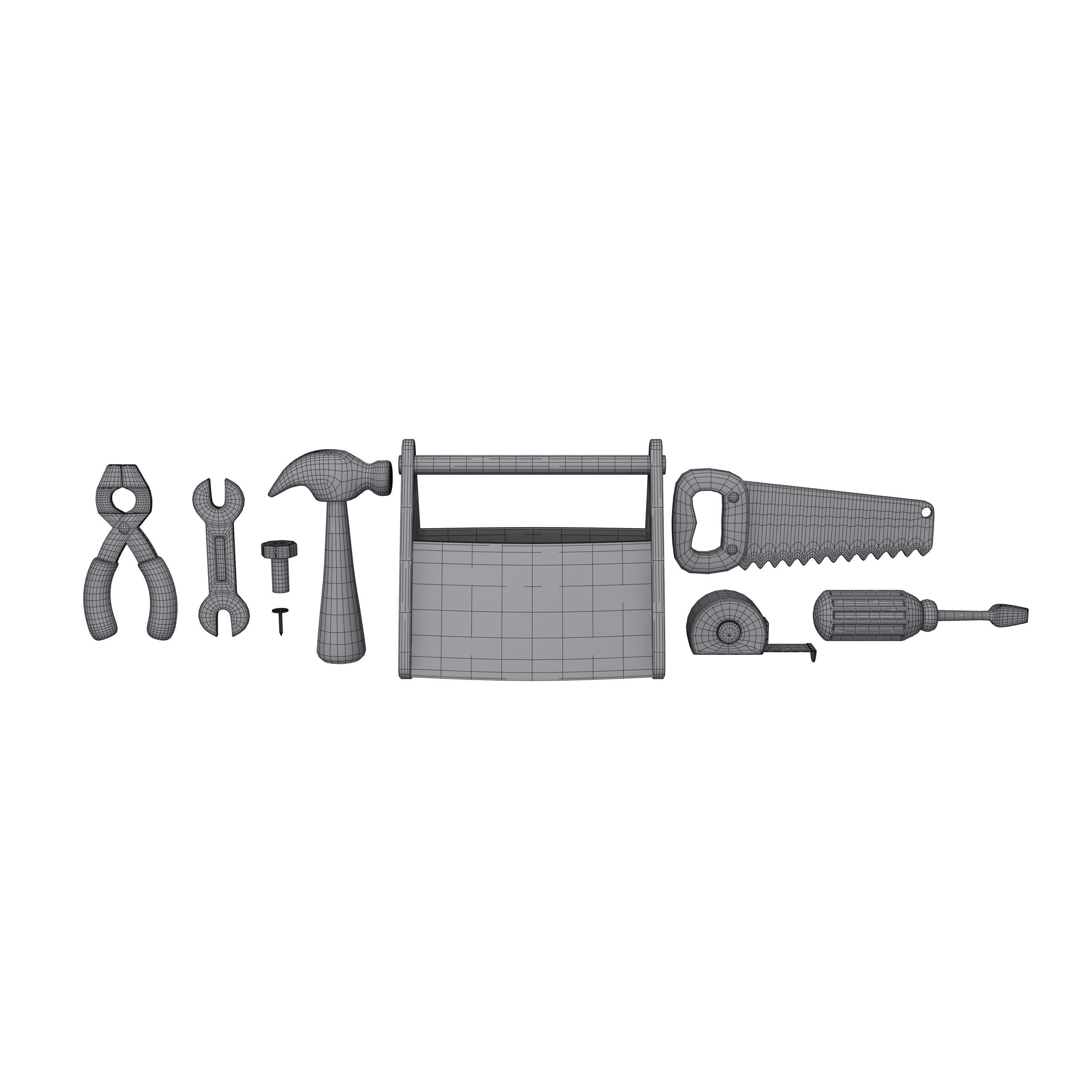 Garage Tools Cartoon 3D model | CGTrader