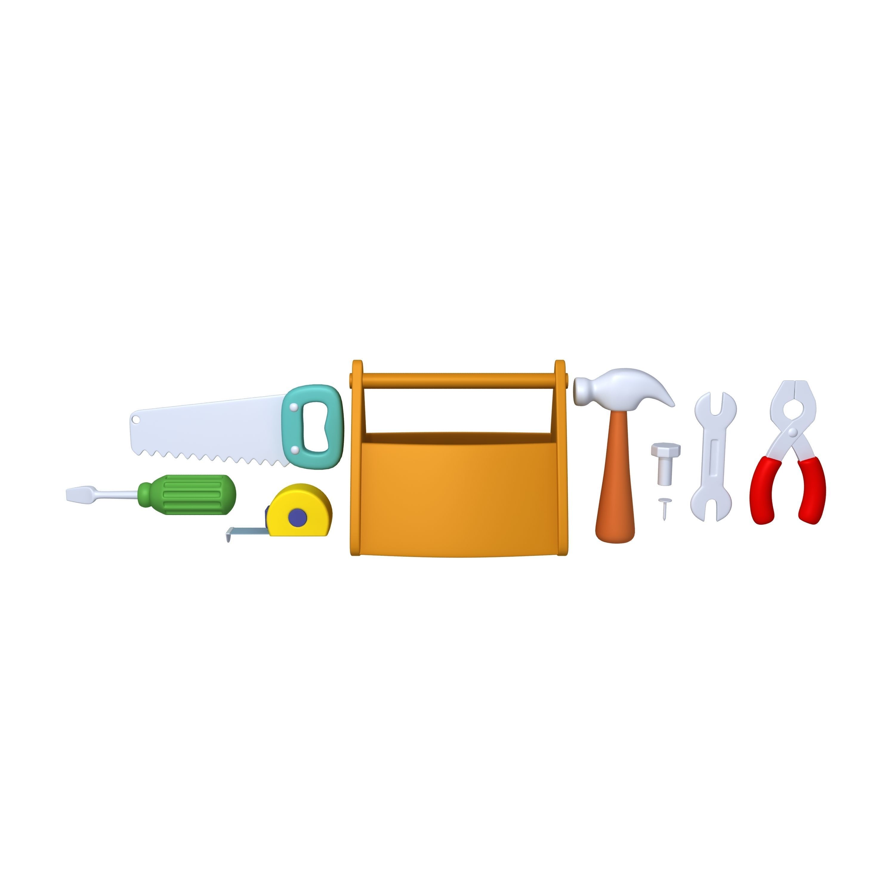 Garage Tools Cartoon 3D model | CGTrader