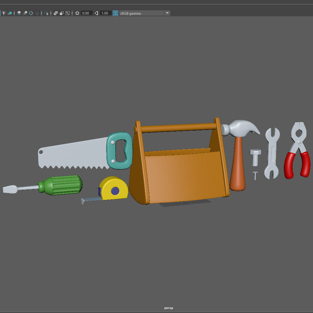 Garage Tools Cartoon 3D model | CGTrader