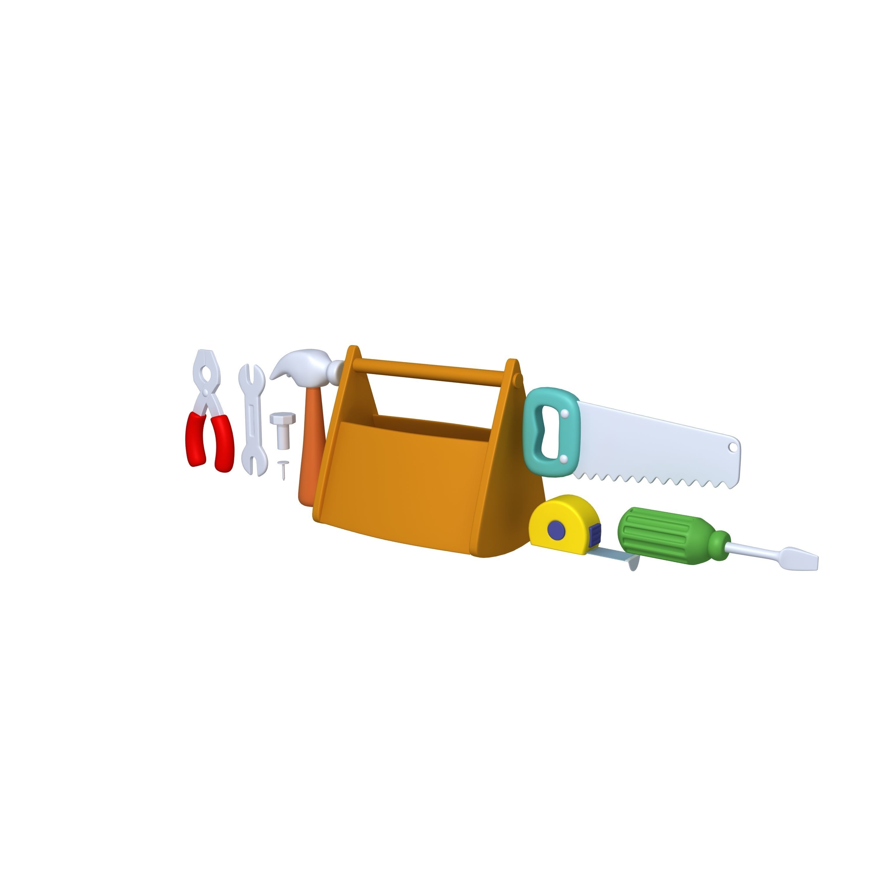 Garage Tools Cartoon 3D model | CGTrader