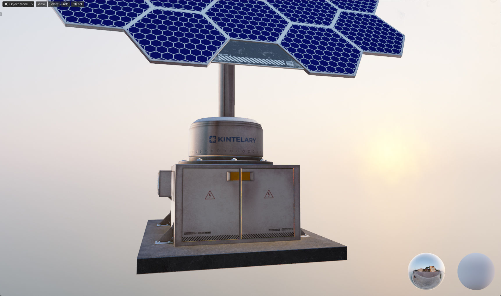 3D model Solar Panel model Low-poly 3D model 8K Textures VR / AR / low ...