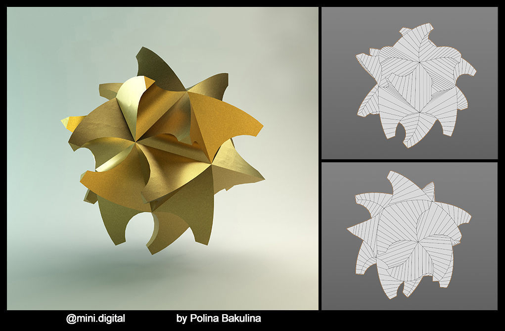 3D model Set of Abstract Simple Geometric Shapes VR / AR / low-poly ...