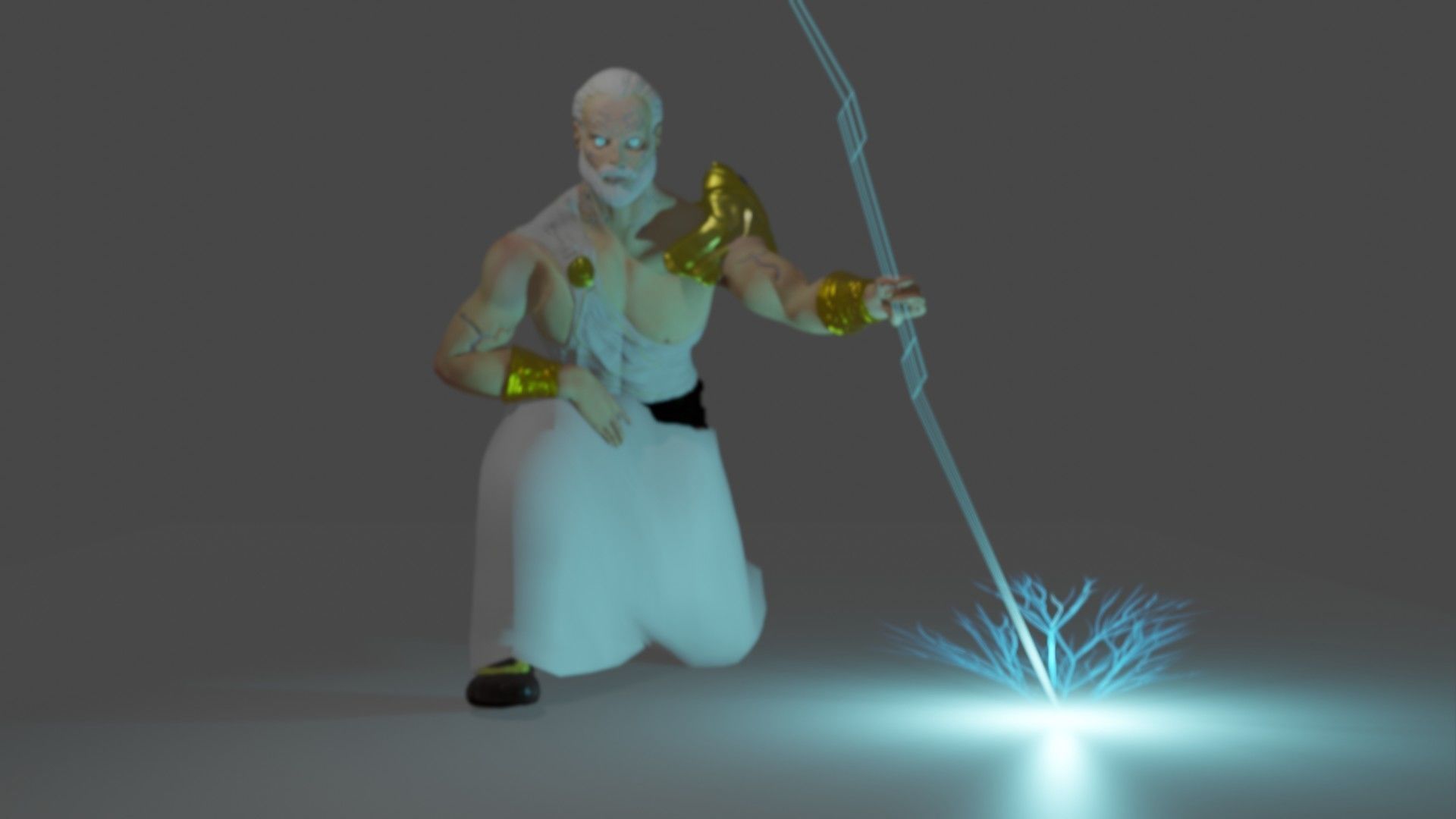 ZEUS-warrior person holding sword 3D model rigged | CGTrader